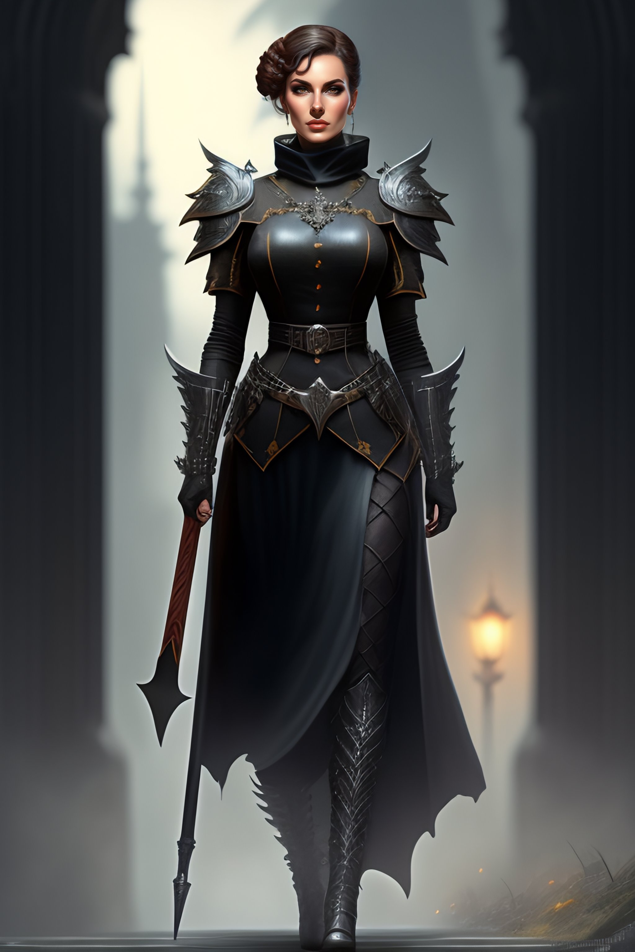 Lexica - Woman gothic knight necromancer summoner, armored Wolfenstein ...