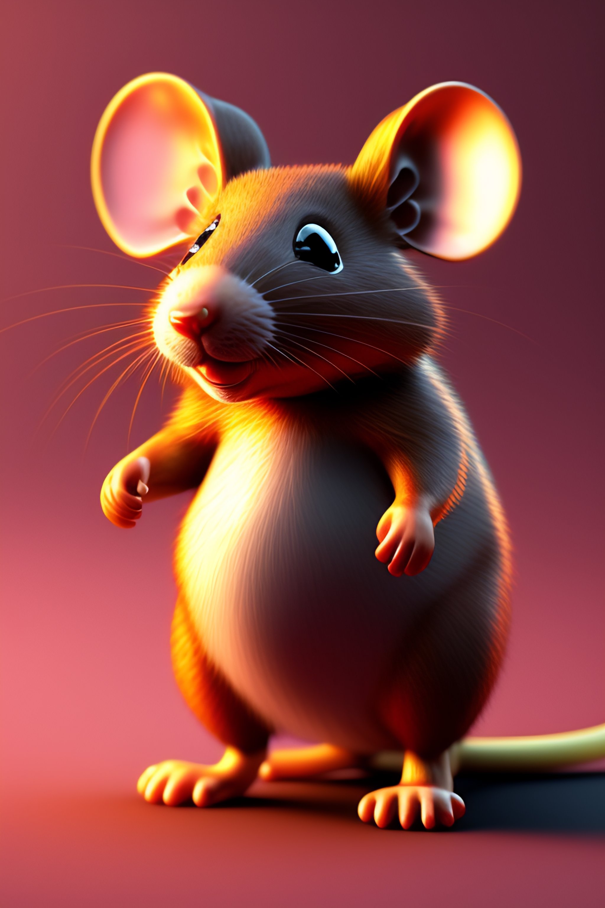 Realistic Cartoon Rat