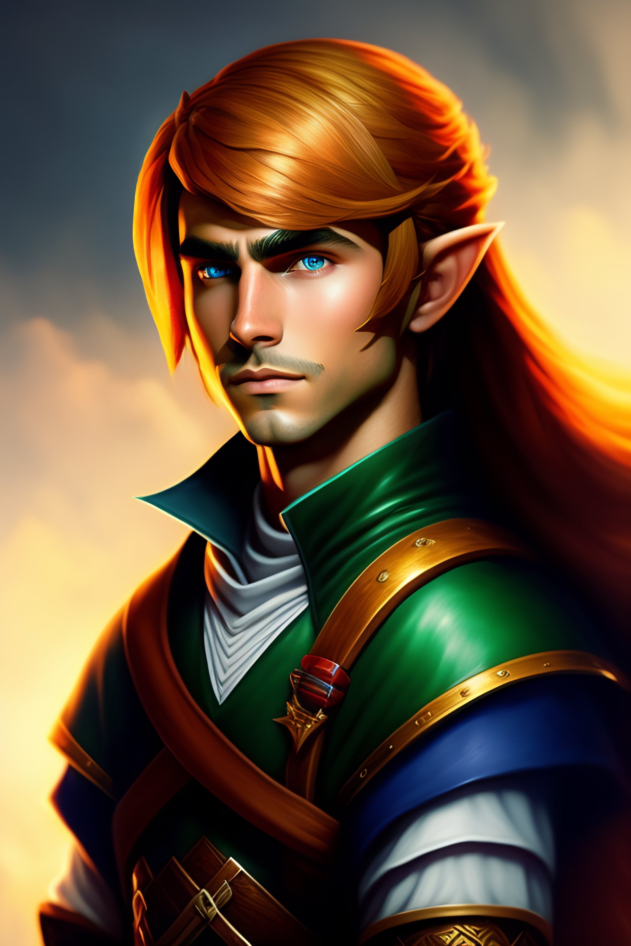 Lexica - Portrait of young Link from Zelda videogame painted by Velázquez