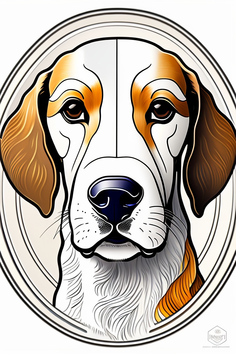 Lexica - Coloring page for adult, bold lines, dark lines, mandala puppy ...