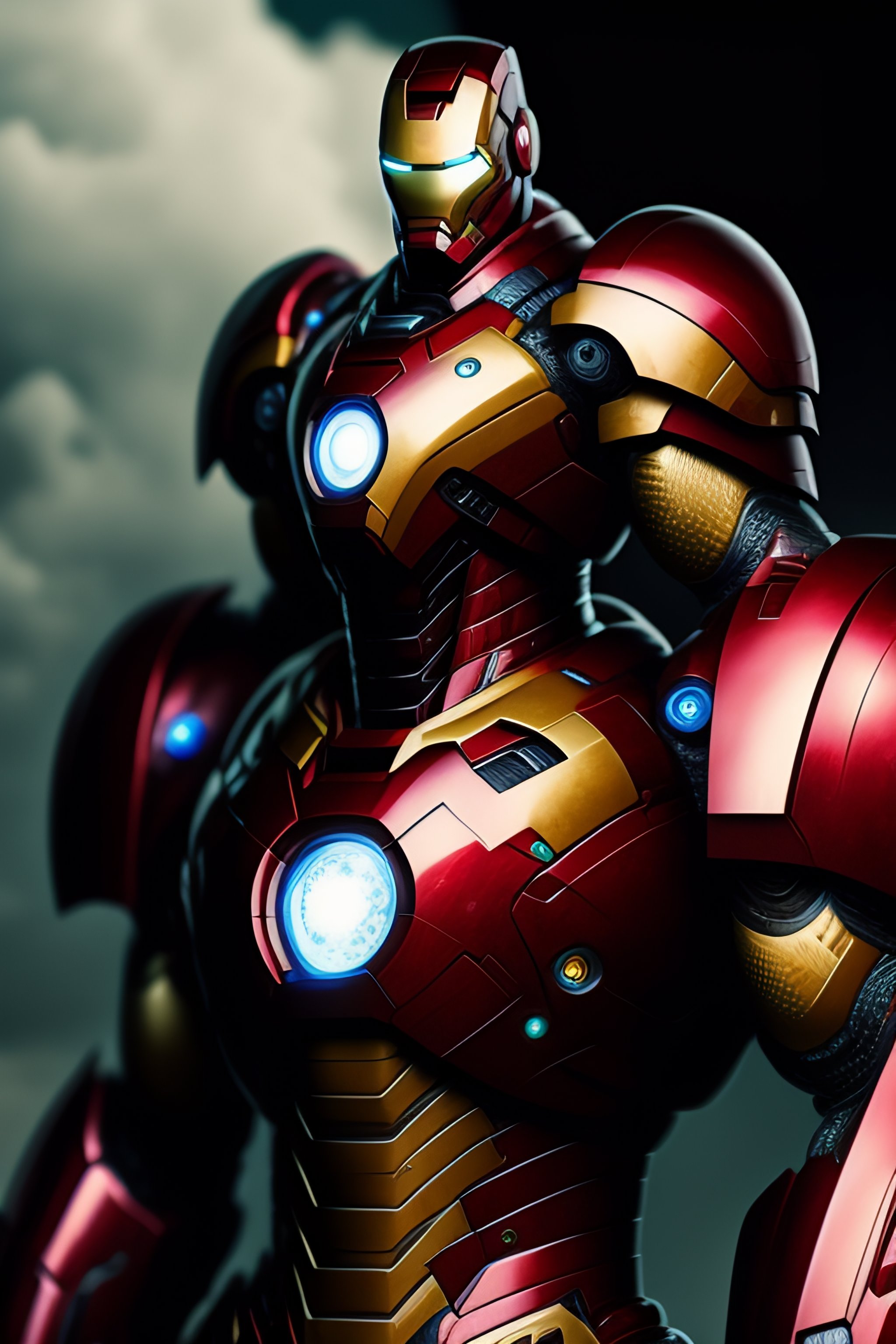 Lexica - Full body portrait of ironman. Nurgle, looking at the camera ...