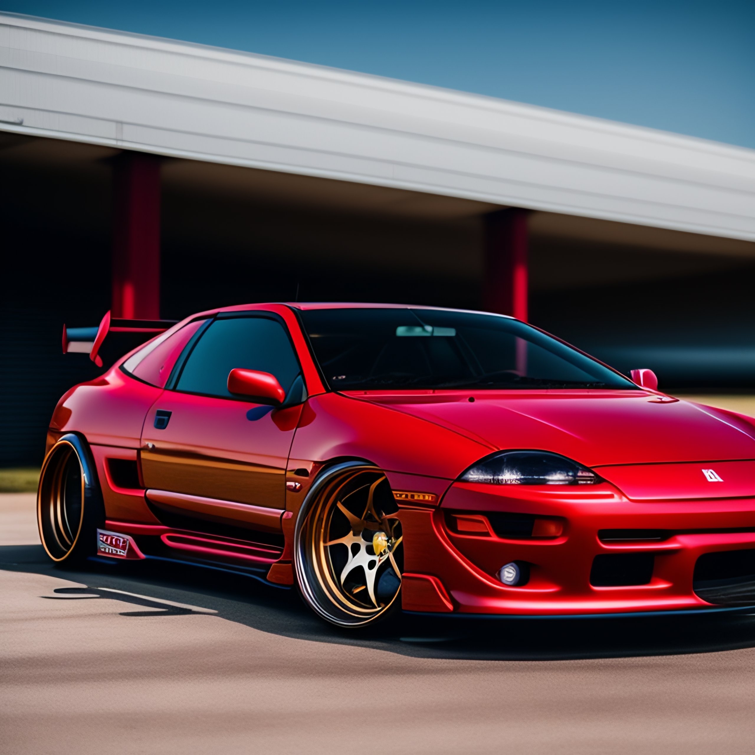 Lexica - A red mitsubishi eclipse 1999, rays volk racing te37v 18" rims ...