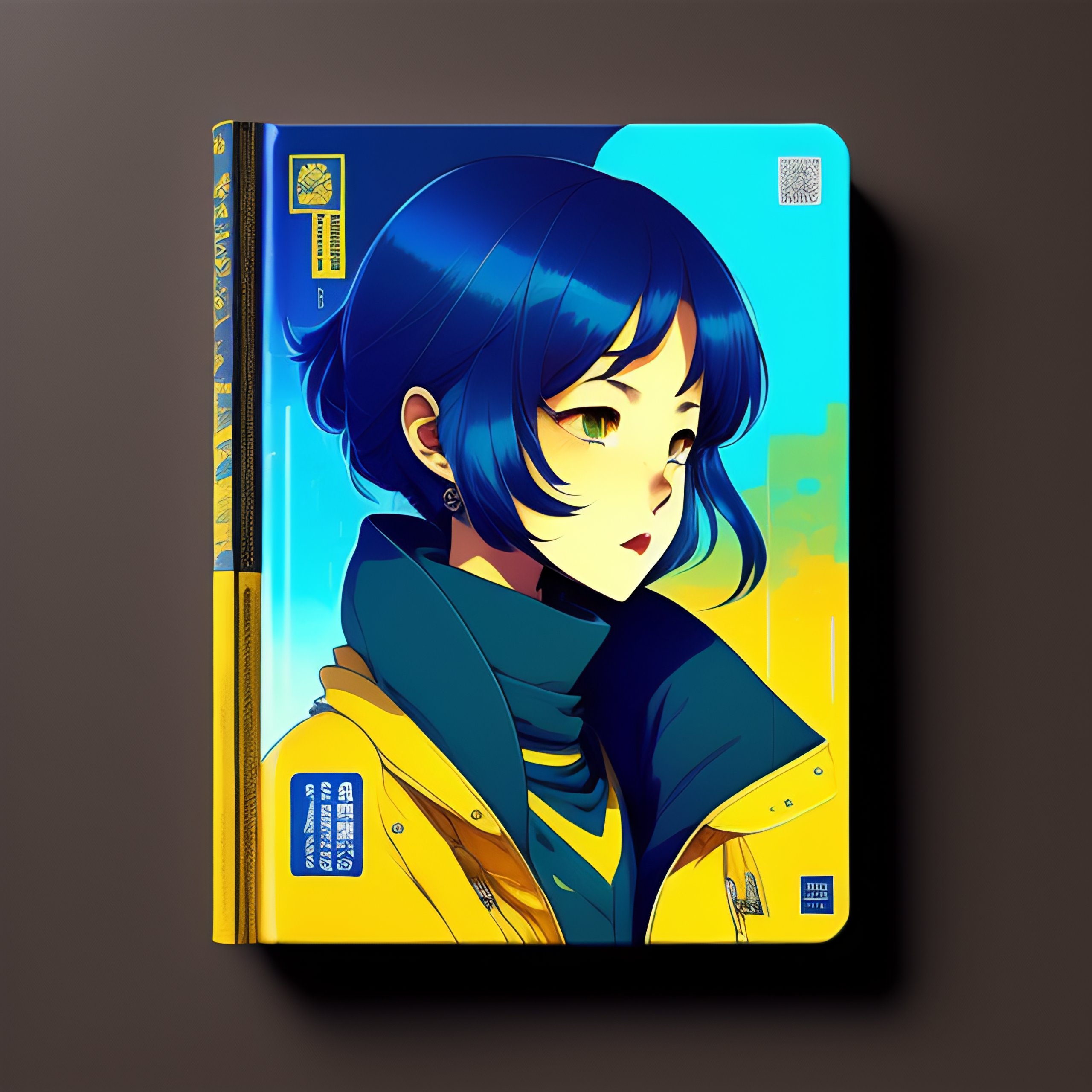 Lexica - Photo of a yellow and blue book, style of laurie greasley ...