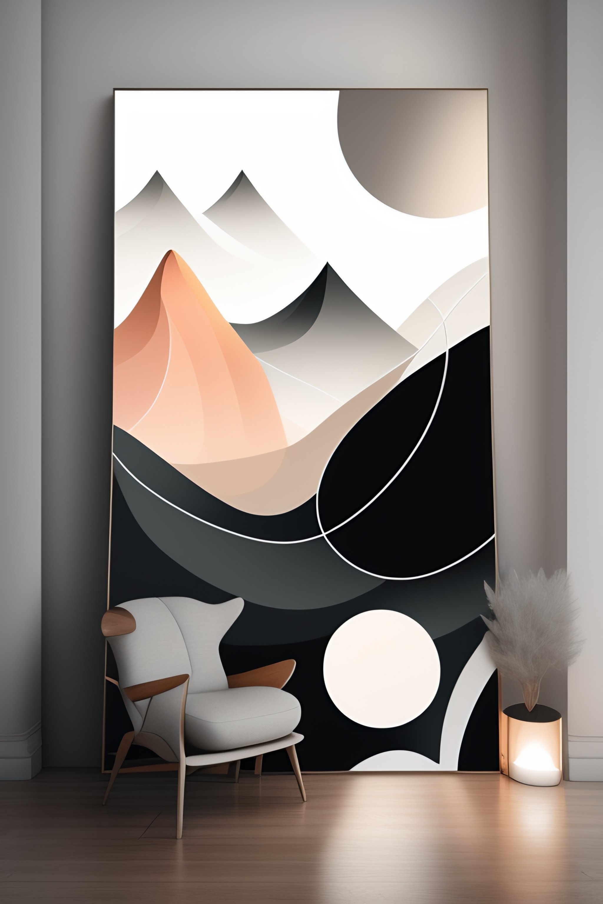 Lexica - The abstract , creative art, soft colors mono chromatic, shape ...