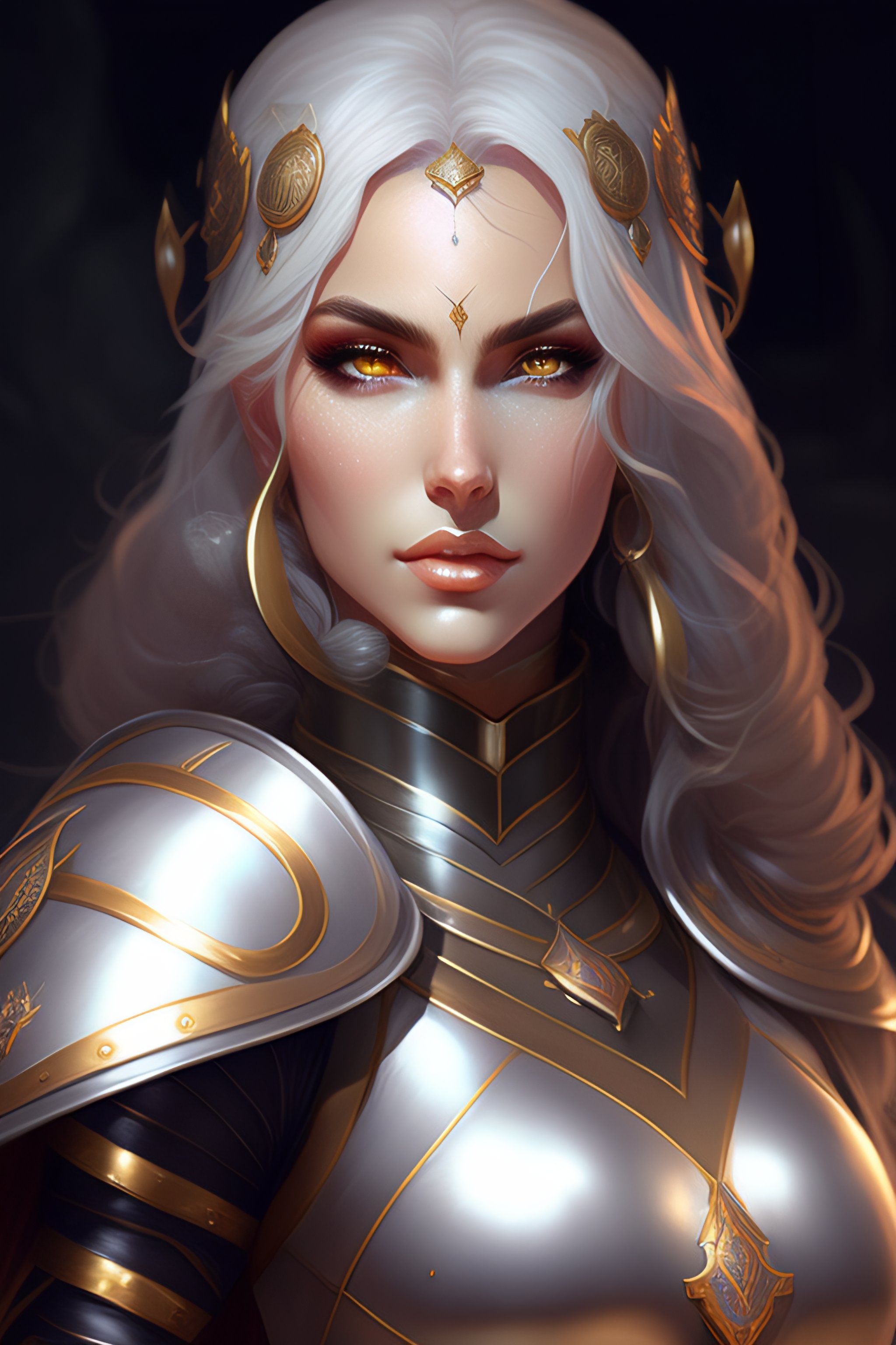 Lexica - Retrofuturistic sorceress, plate armor, dnd, highly detailed ...
