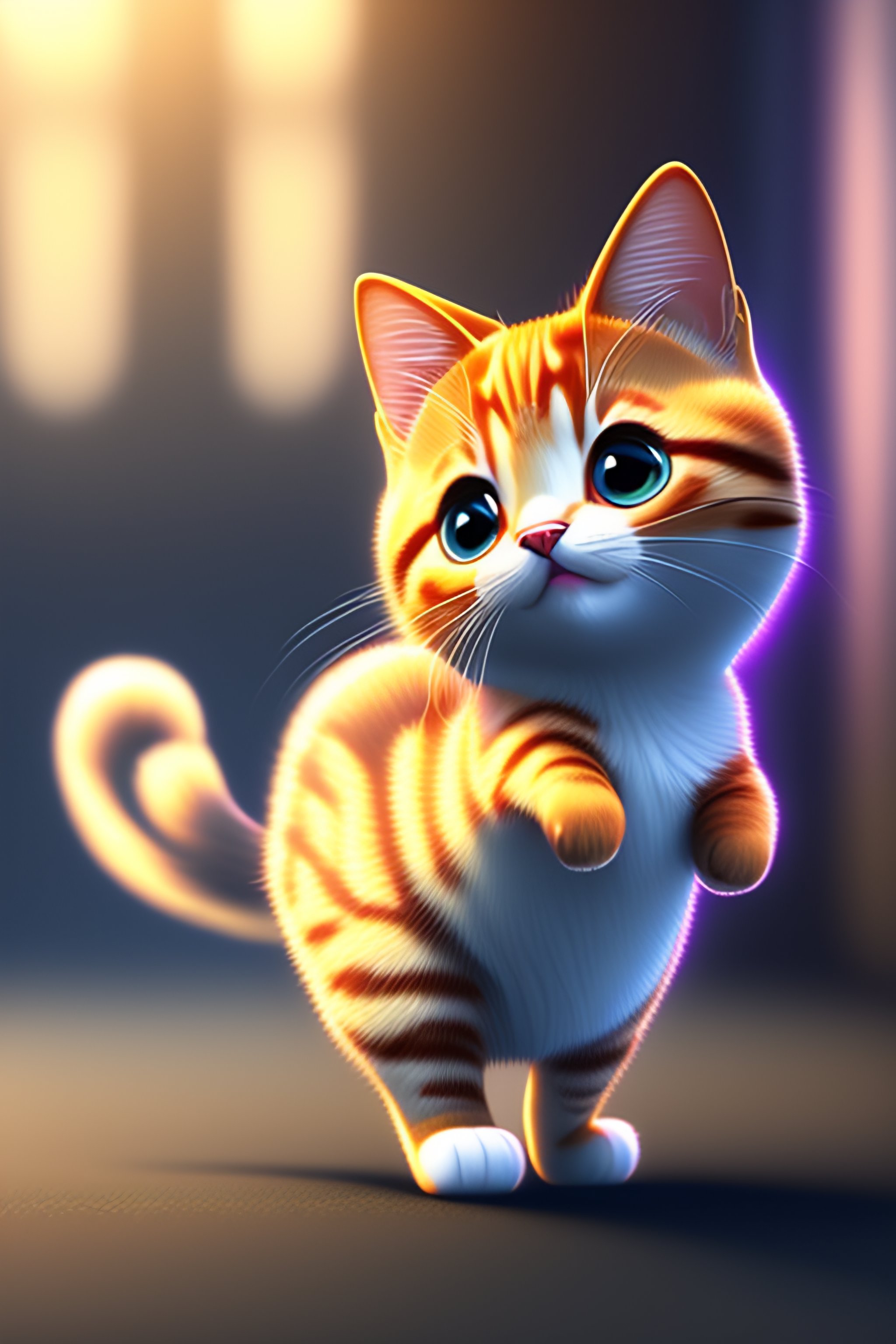 Lexica - Cute chibi cat dancing