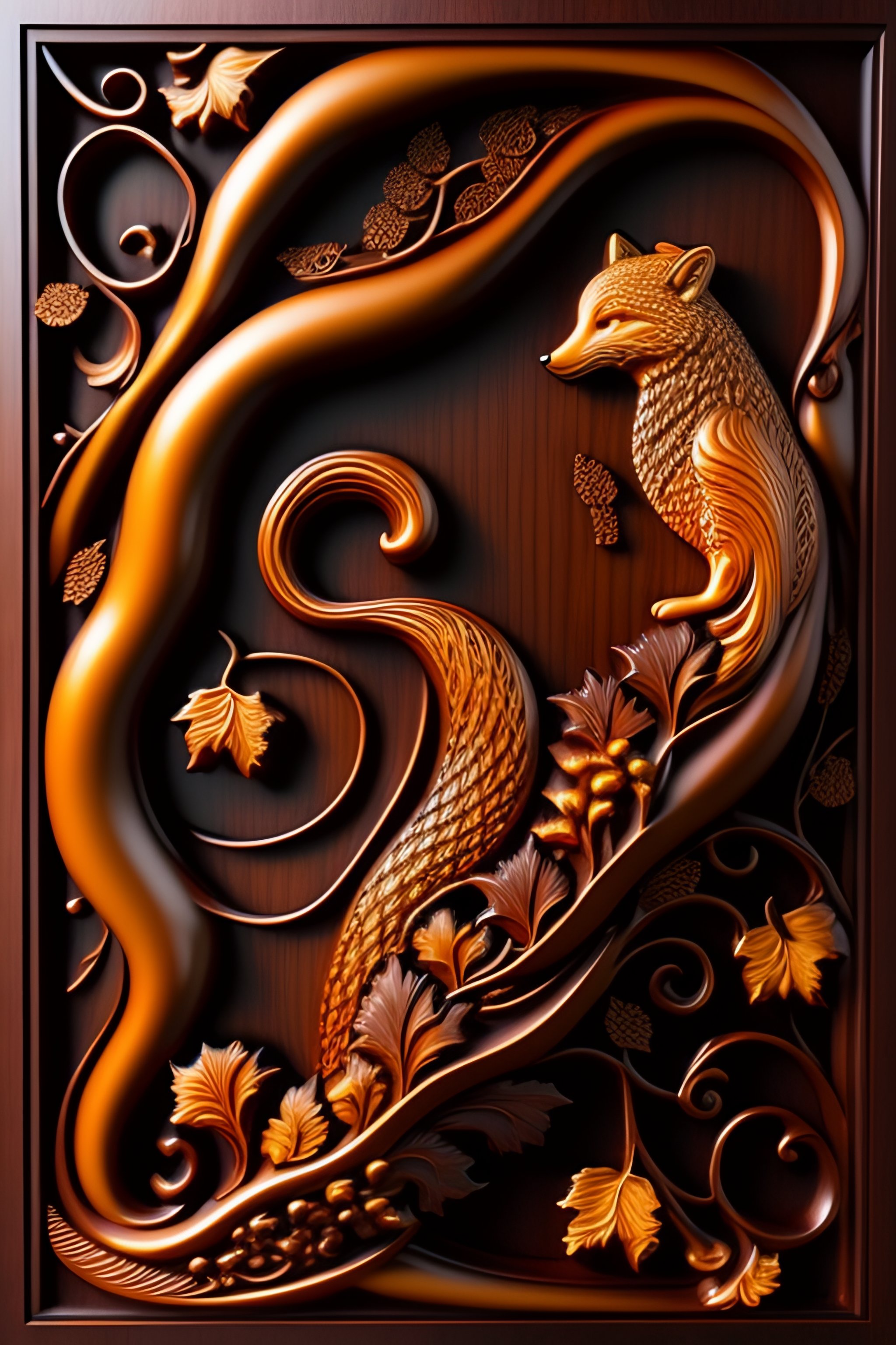 Lexica - Grape vines climbing, infinite detail, wood carving with ...