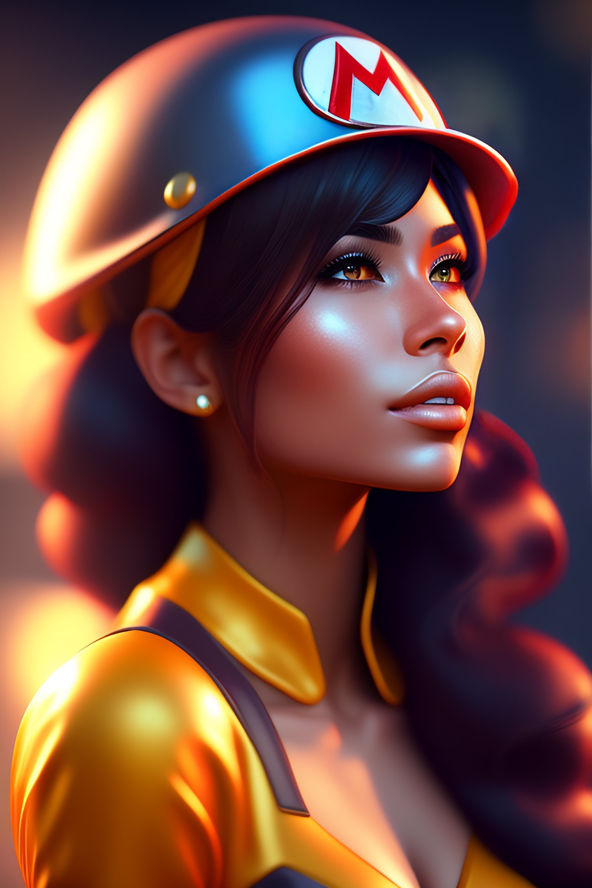 Lexica - A female version of Mario, dream-like art, smooth lighting ...