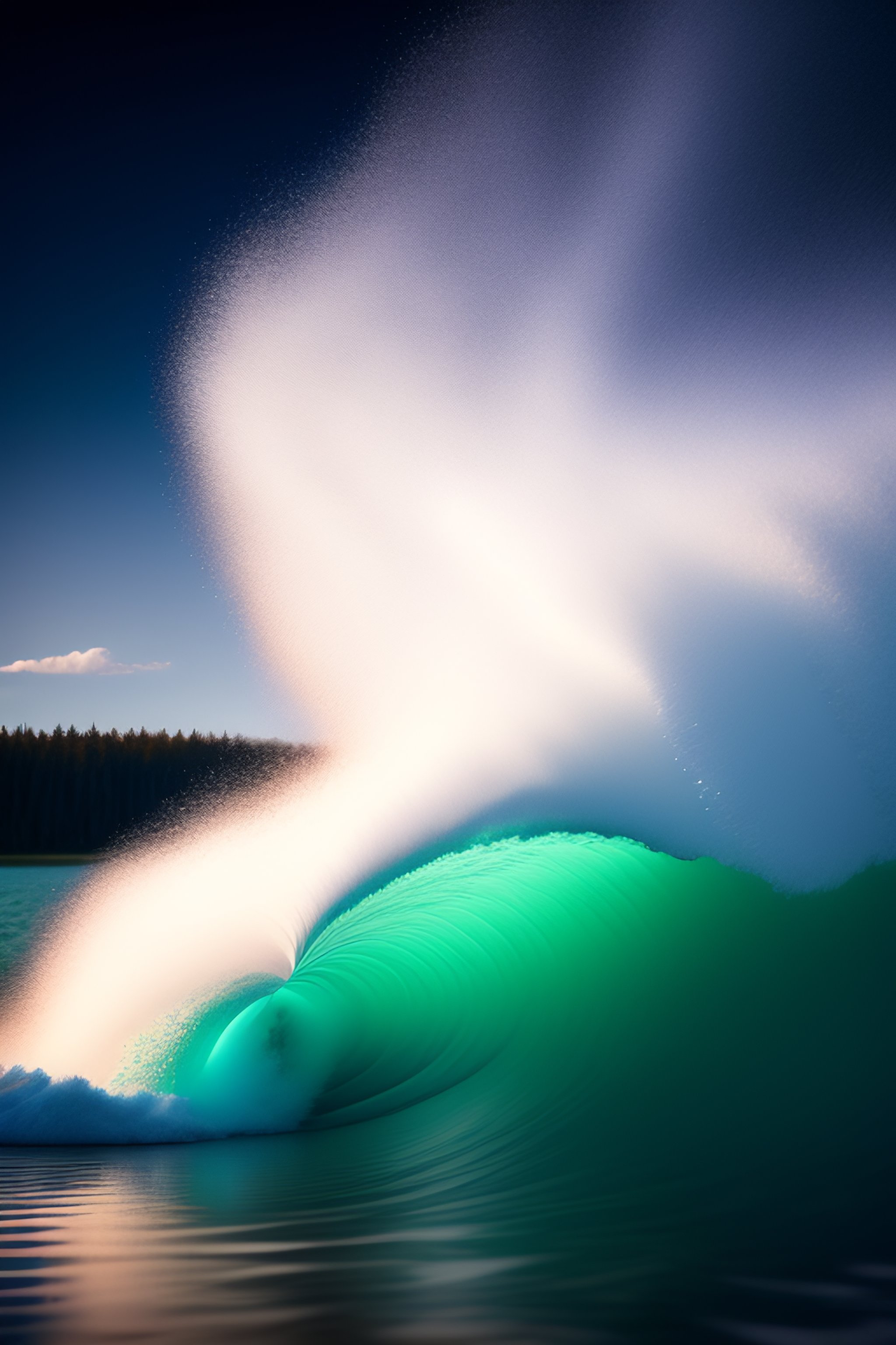 Lexica - BIG WATER DROPS FALLING TO A LAKE OF WATER AND GENERATING A ...