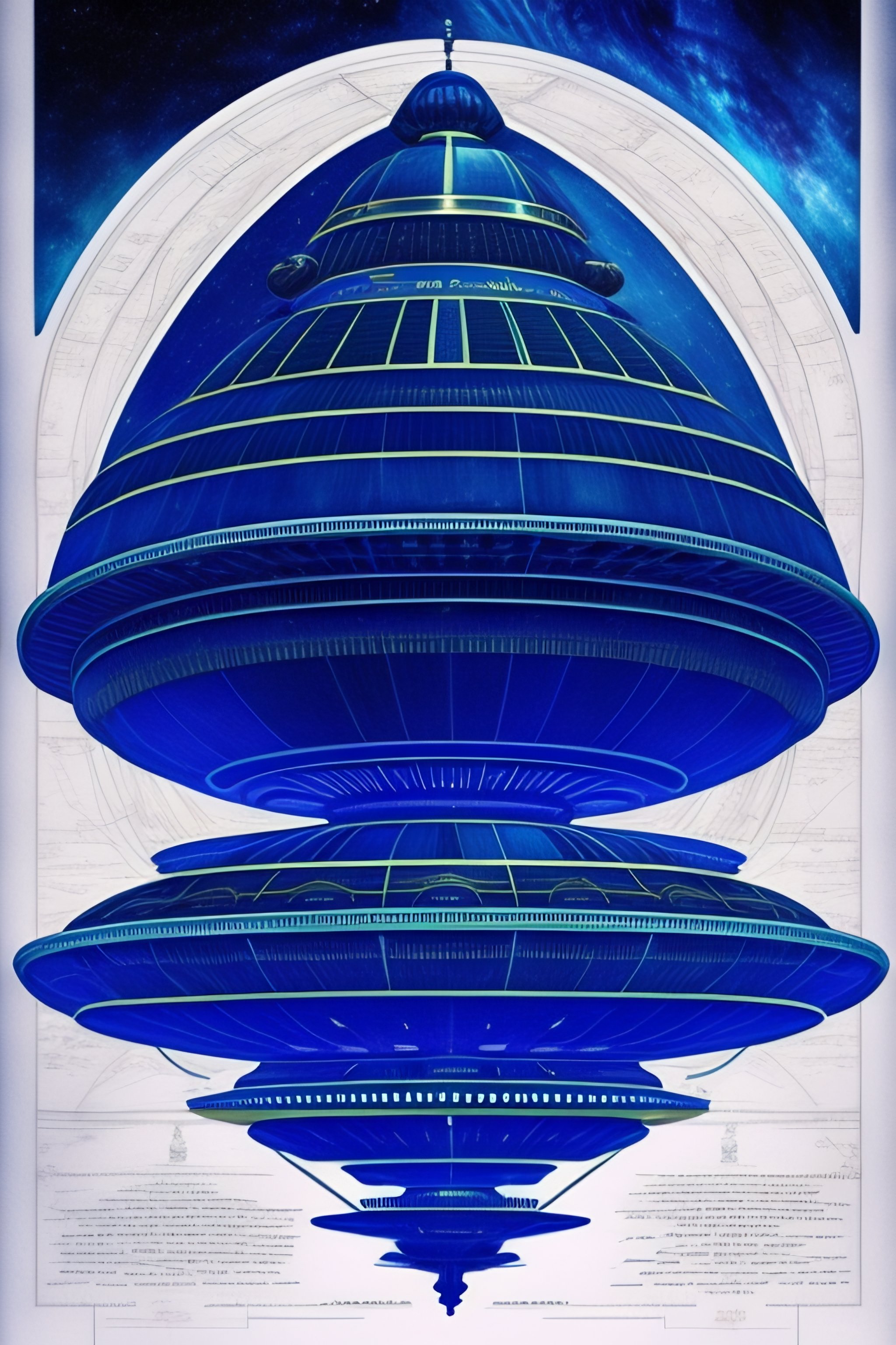 Lexica - Alien spaceship, in the style of DaVinci invention sketches ...