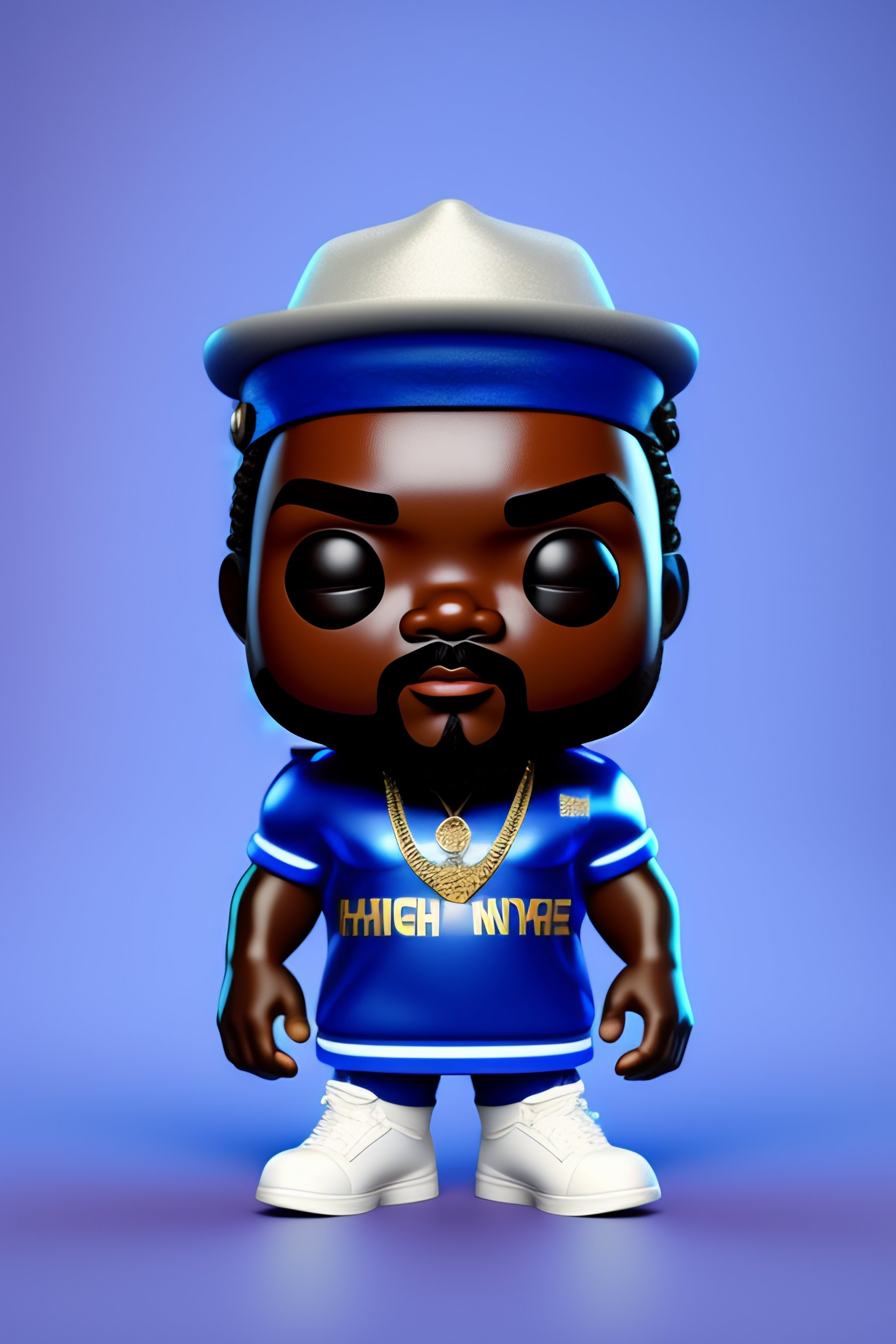 Lexica - 3d render of funko pop rappers light guy blue eyes a little ...