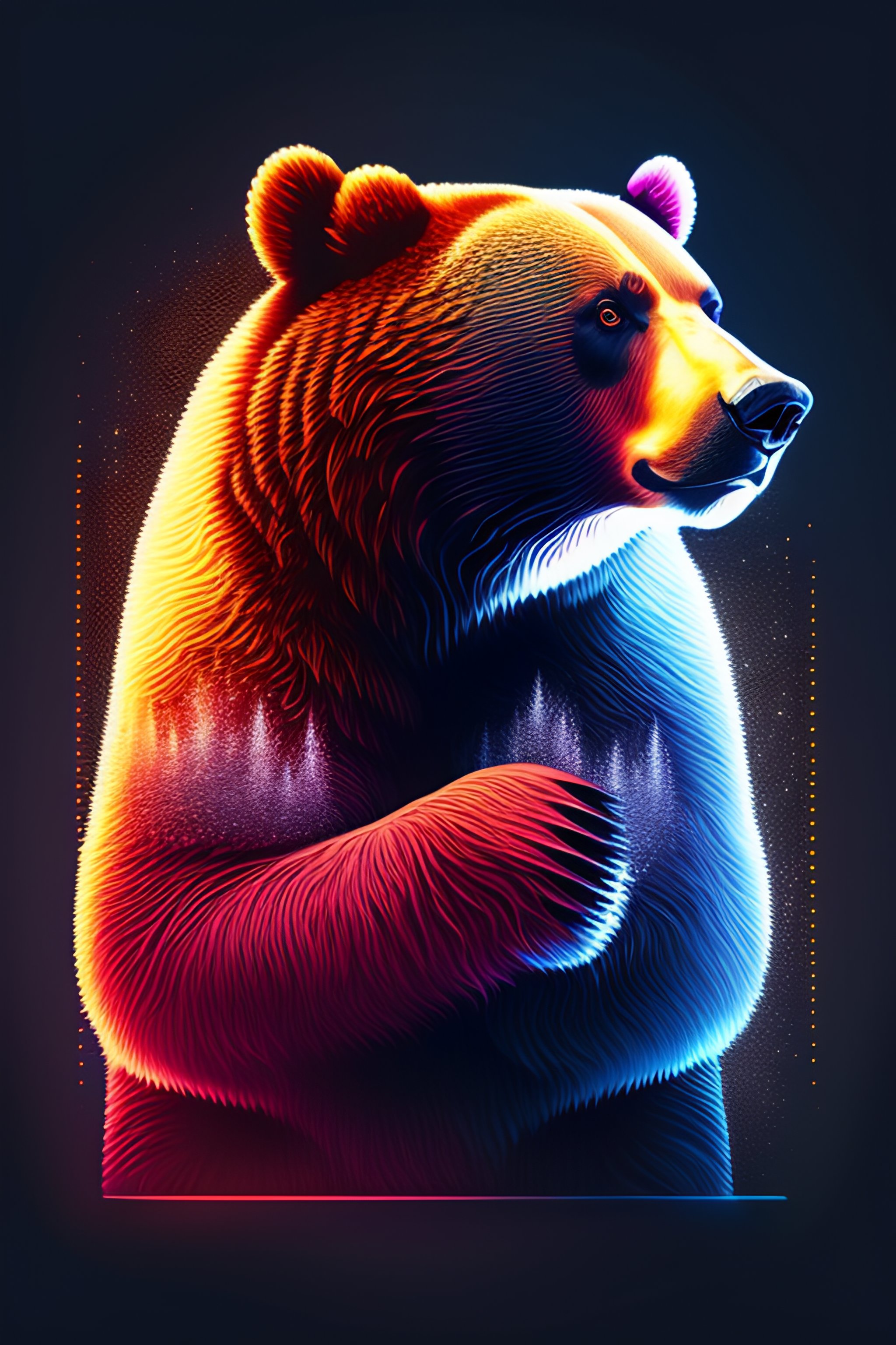 Lexica - Bear clawing, .svg, hyper detailed, ultra-sharp, octane render ...