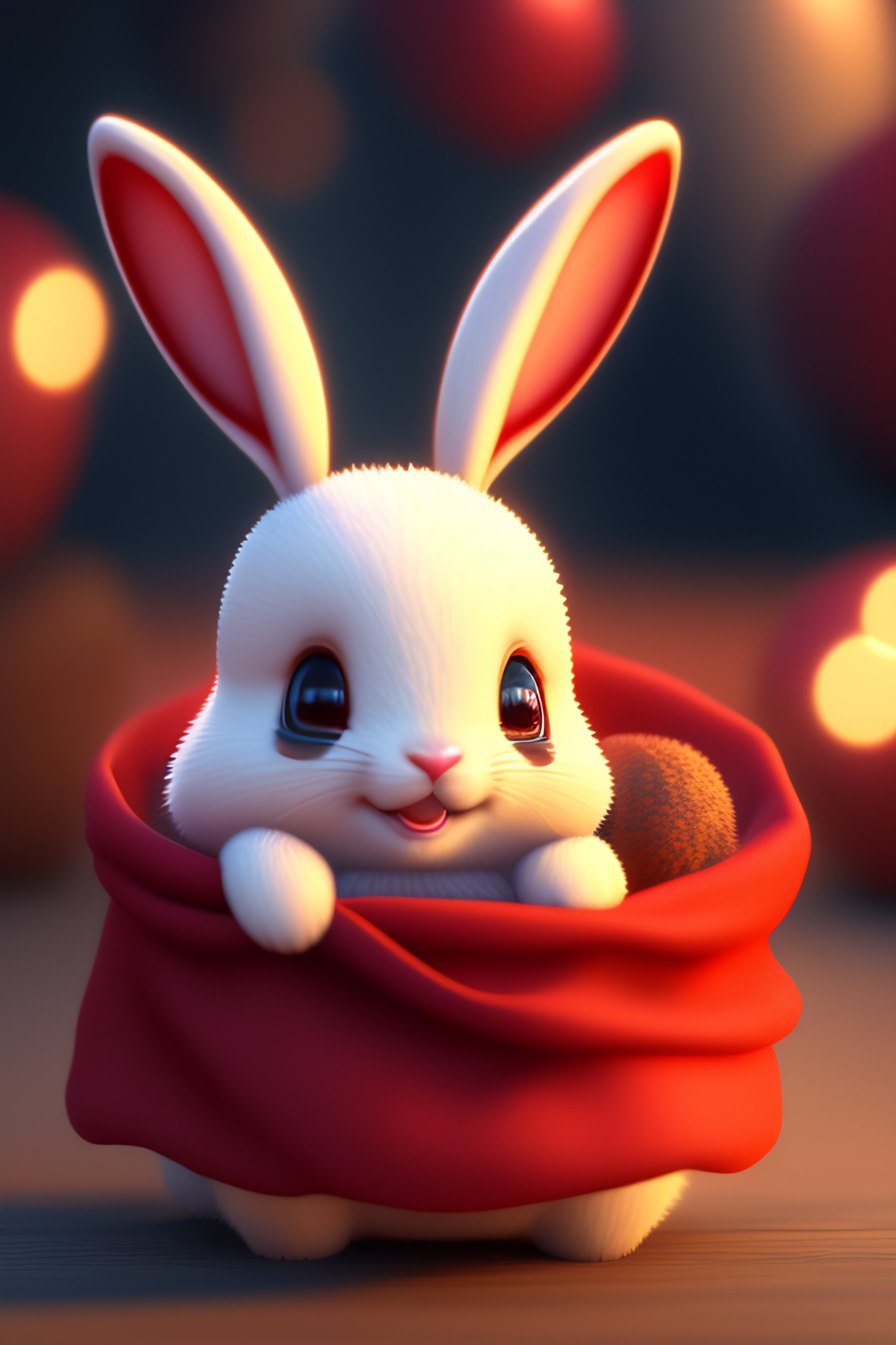 Lexica - Cute adorable little bunny and happy smiling greeting me with ...