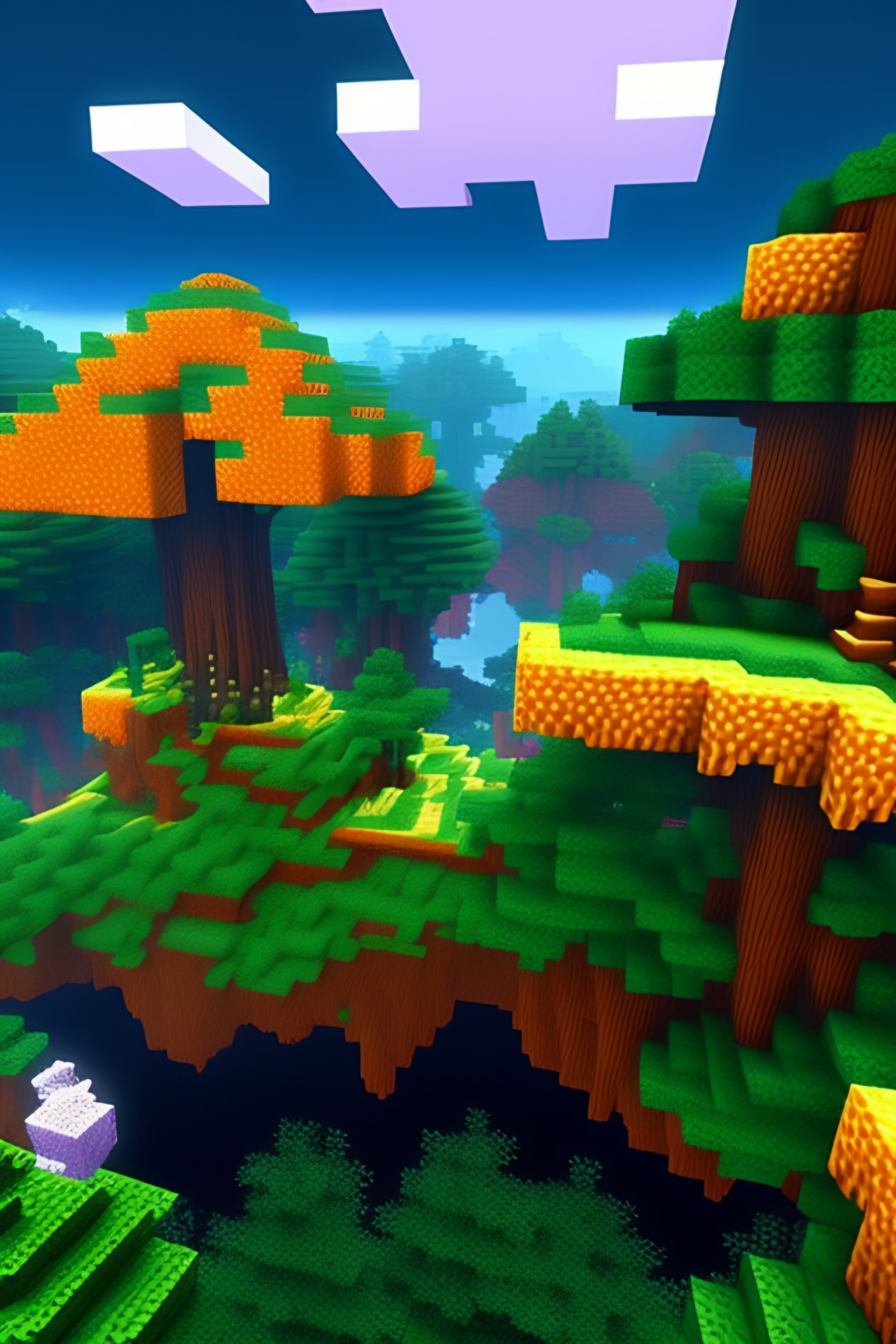 Lexica - Mystical forest in Minecraft, particles, rain, square, big ...