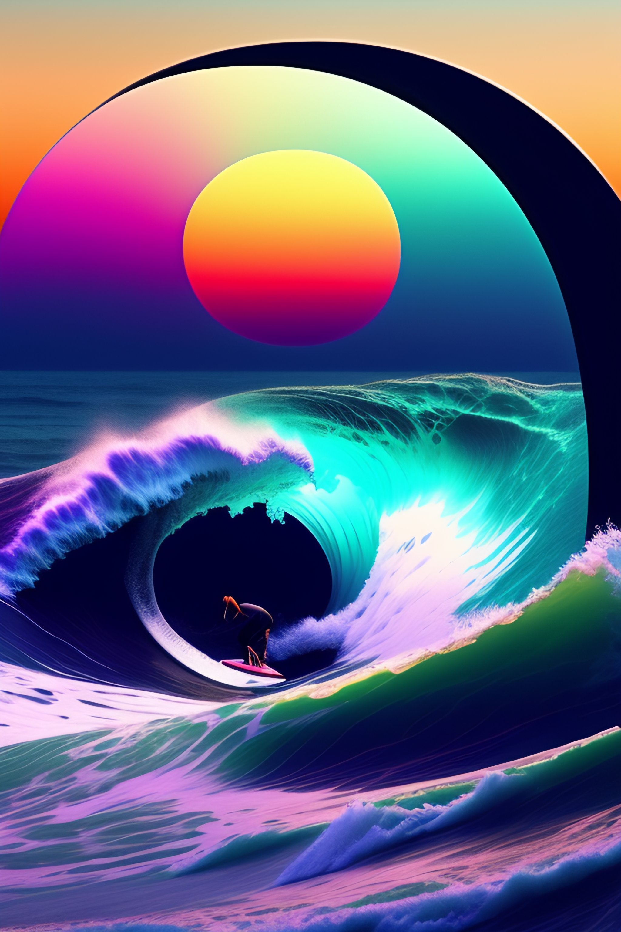 Lexica - Surf surfer vague vortex psychedelic death skull atomes ...