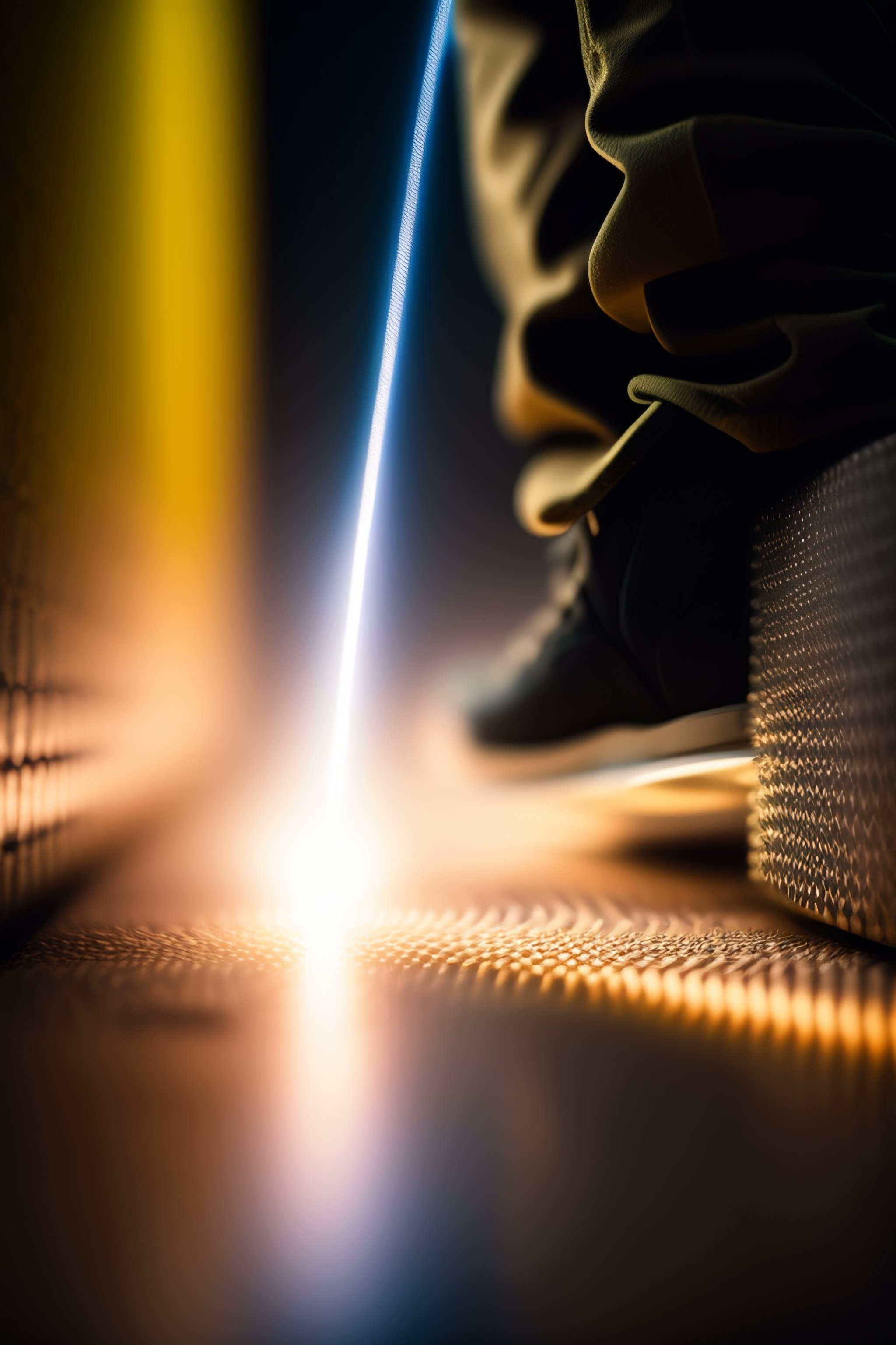 Lexica - 100 mm macro photo of tiny sci-fi soldier shooting a lighting ...