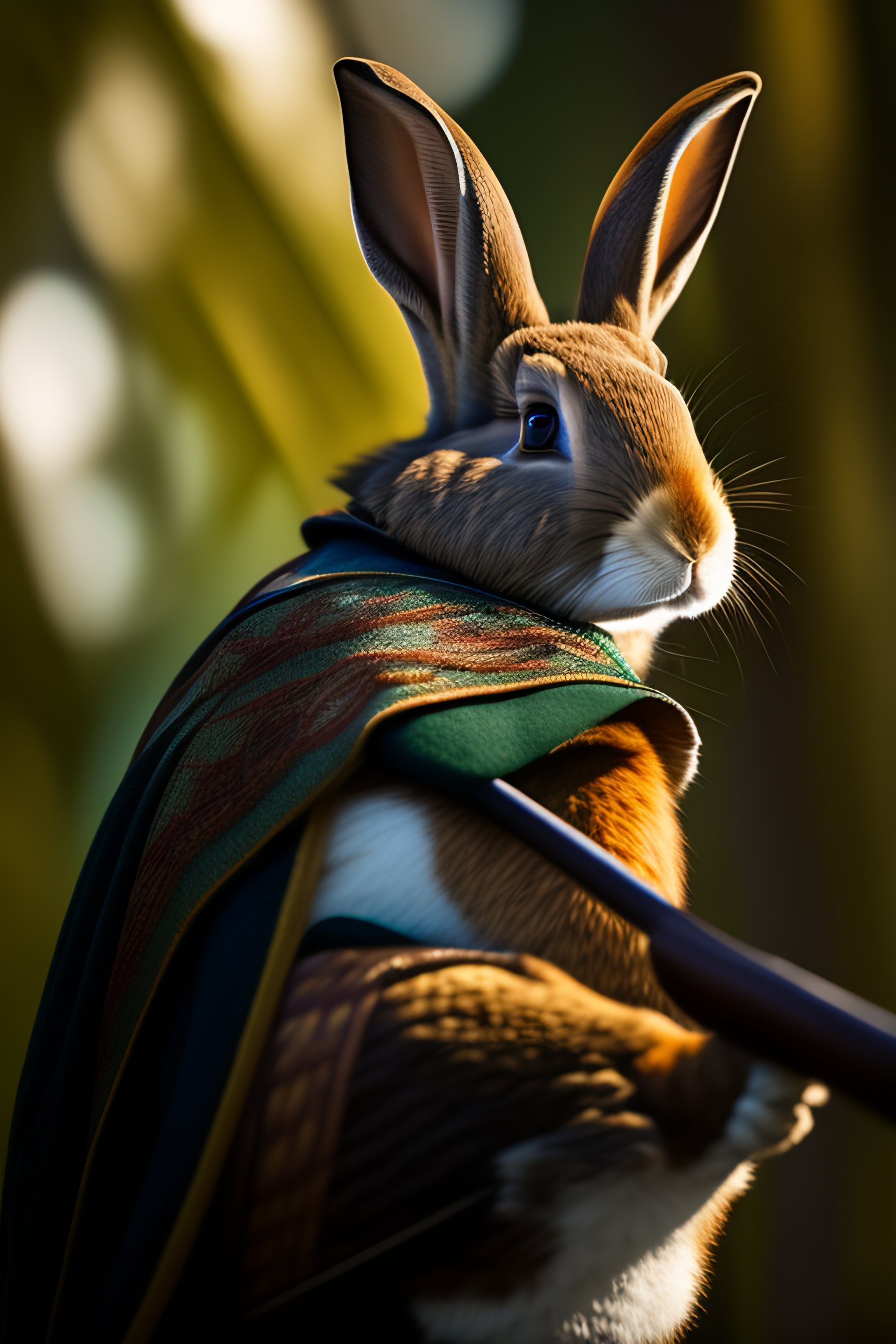 Lexica - (((the rabbit Robin hood shoots an arrow))) cinematic portrait ...