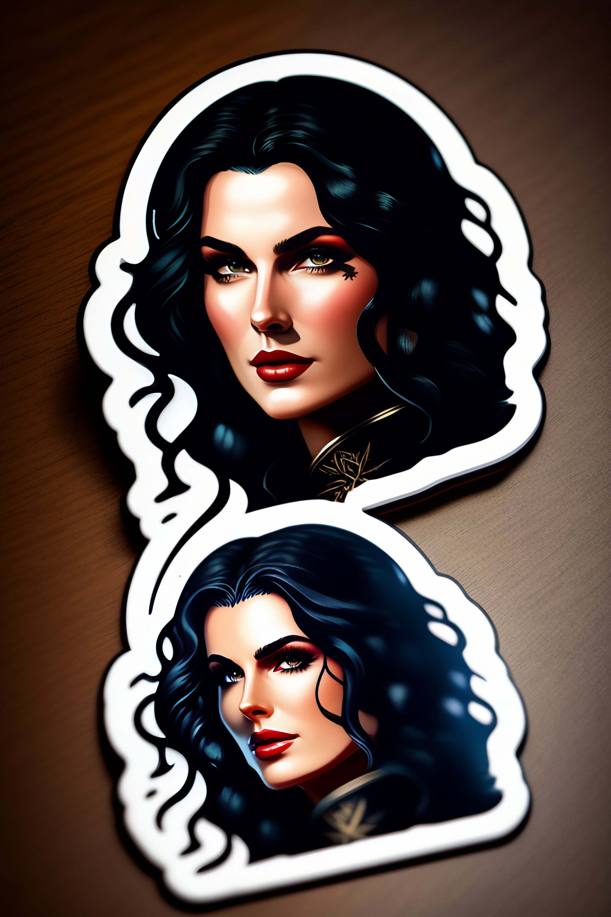 Lexica - Yennefer witcher 3 wild hunt, sticker illustration