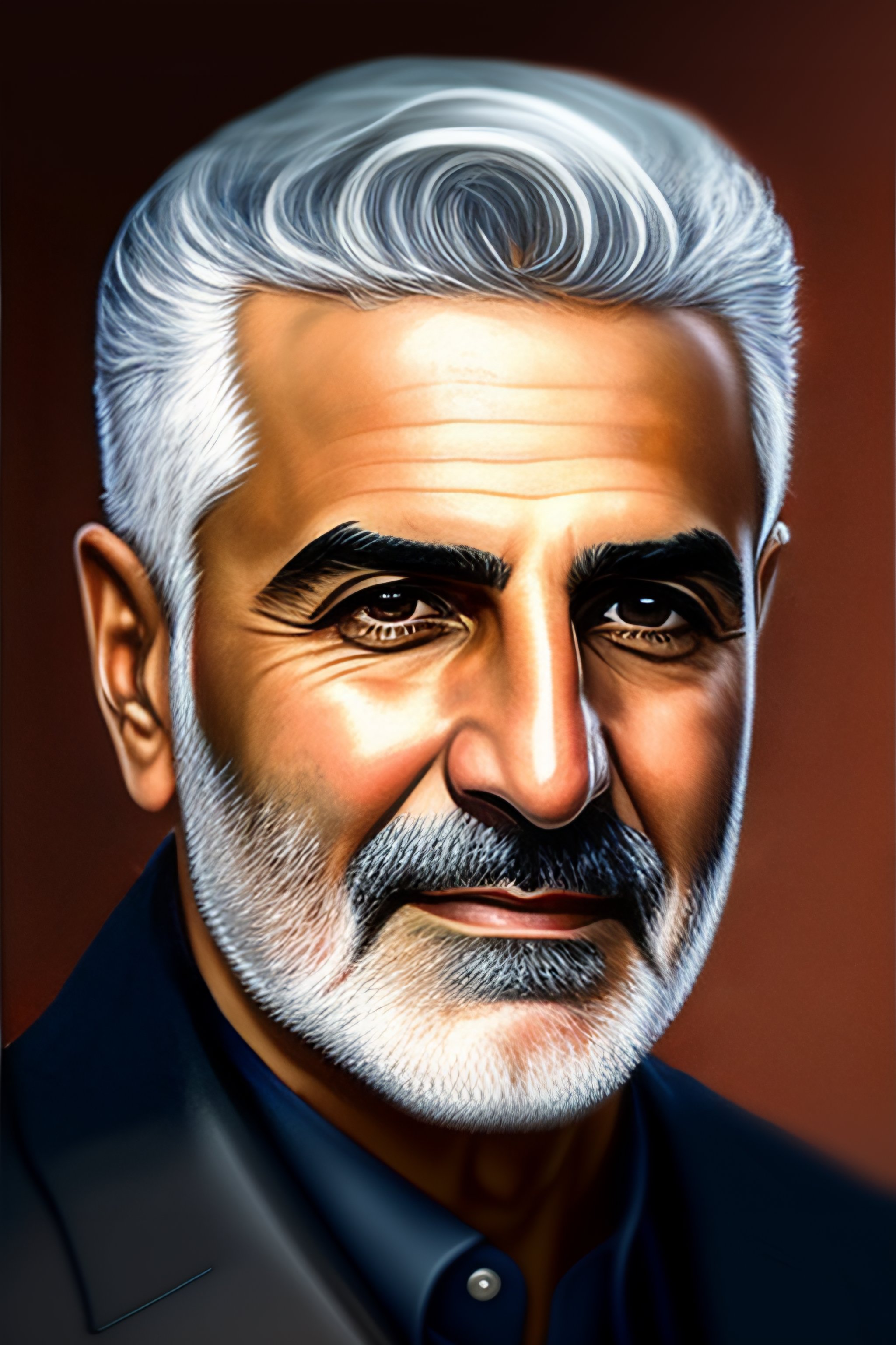 Lexica - Potrait of Qasem Soleimani , sharp high detail, artstation