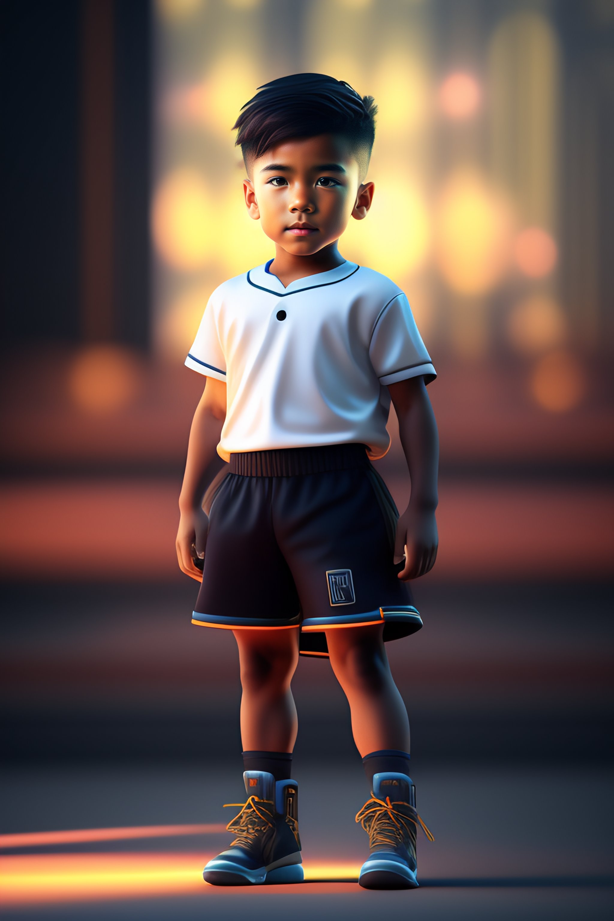 Lexica - A 3d dancer boy character image with realistic environment