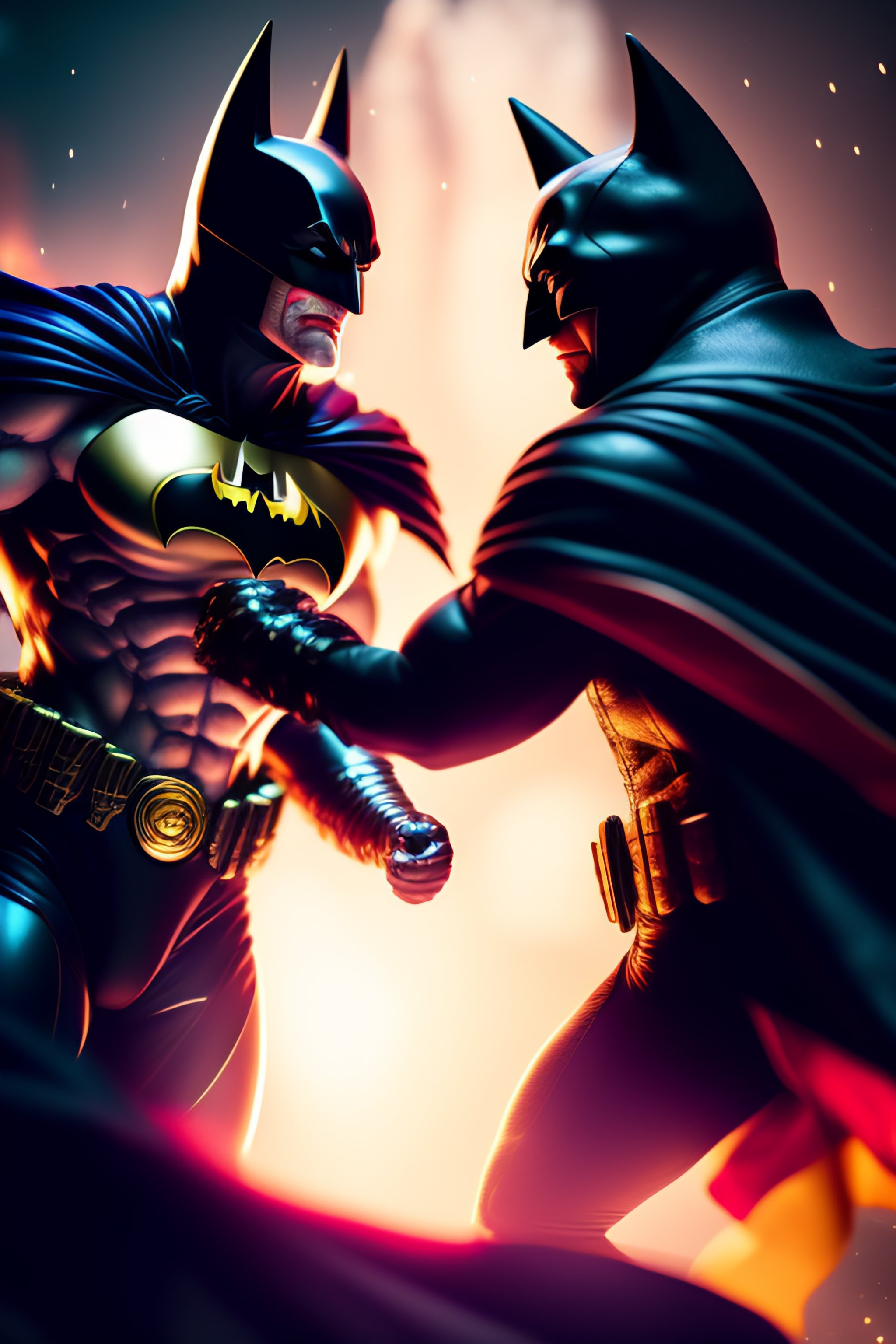 Lexica - Batman throwing joker in space, cinematic composition ...