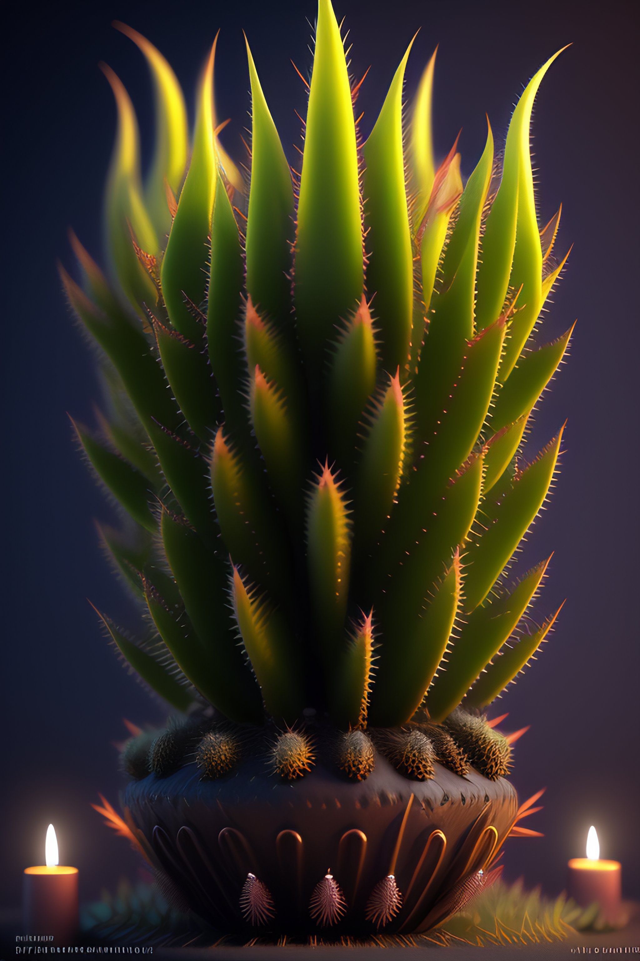 Lexica - Cactus With Thorns And Teeth And Spiny Tentacles , Darkness ...
