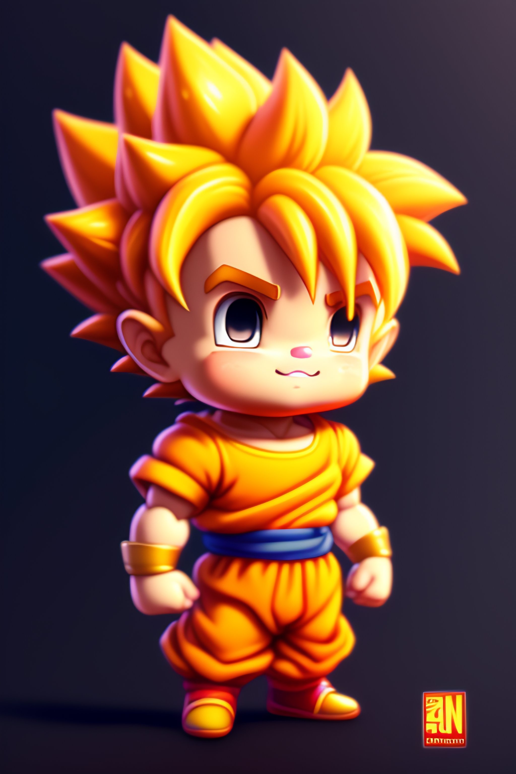 Lexica - Cute and adorable cartoon goku baby, fantasy, dreamlike ...