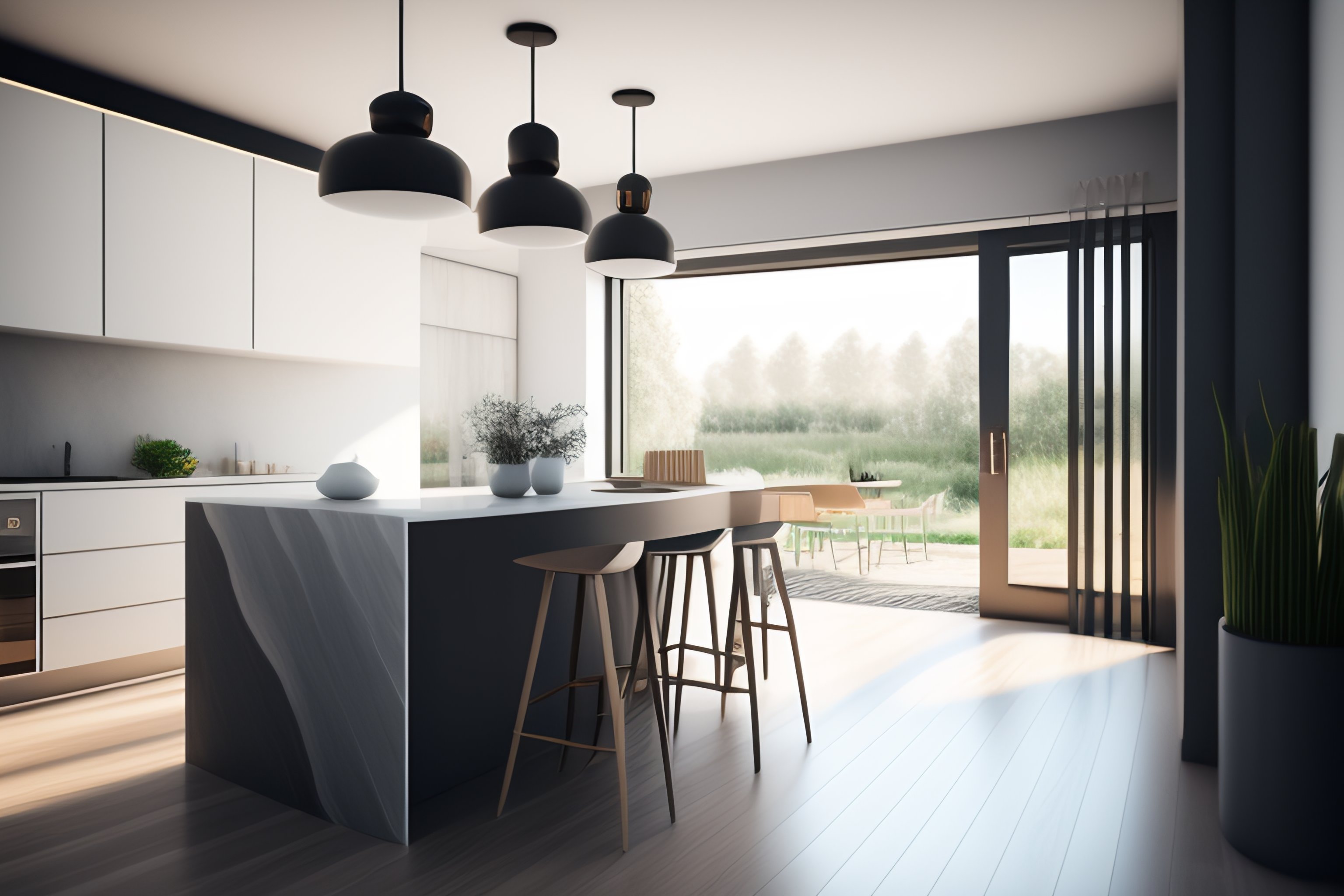 Lexica - A natural light modern kitchen, interior design, light, 50mm ...