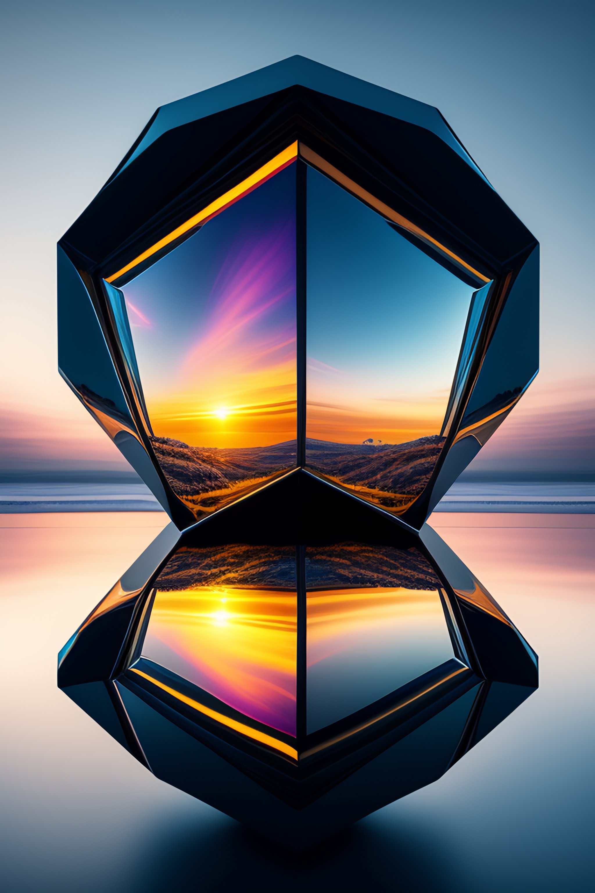 Lexica - A stuning image of beaulifull mirrored infinite icosahedron 8k ...