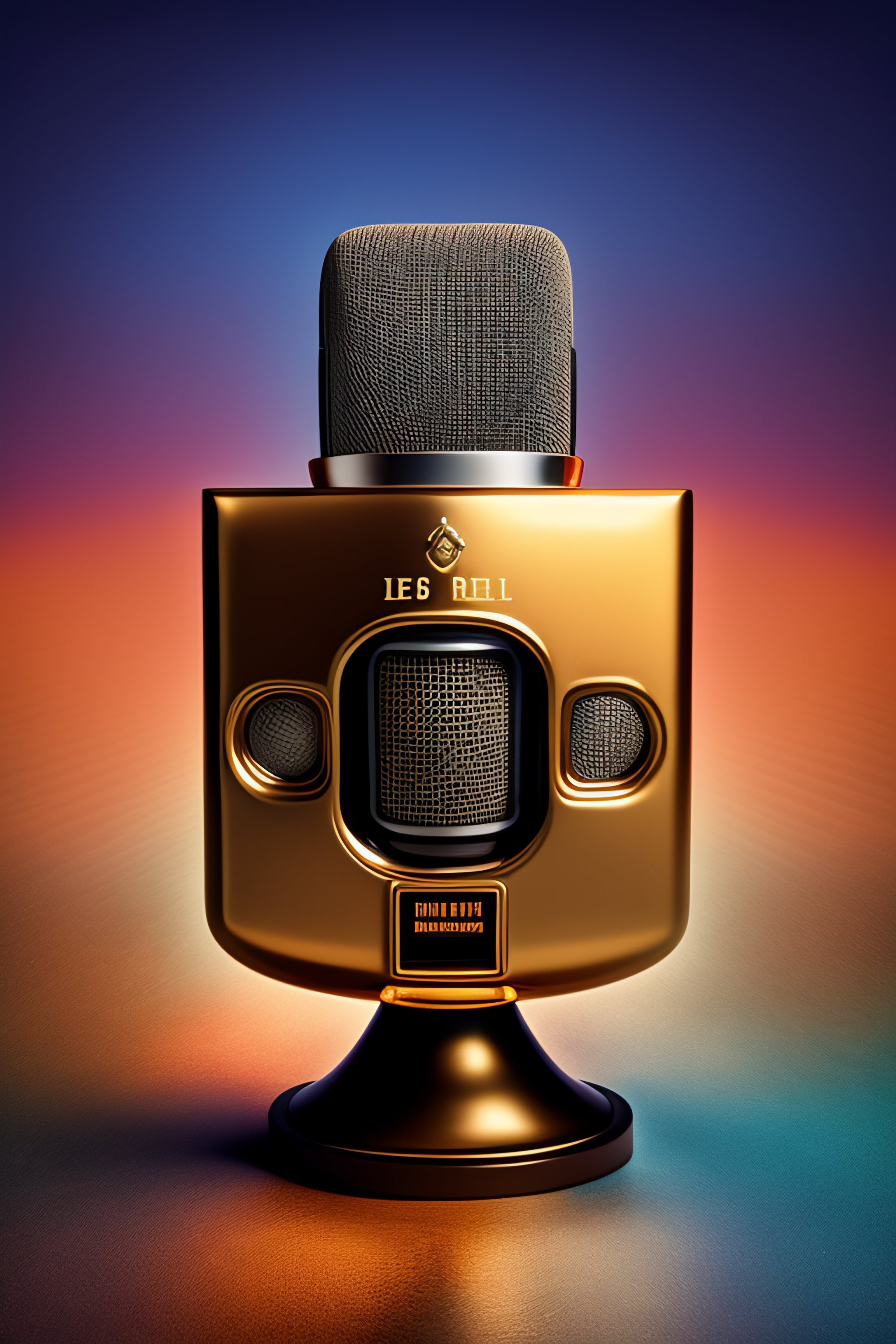 Lexica - Rock and roll album cover with a vintage microphone