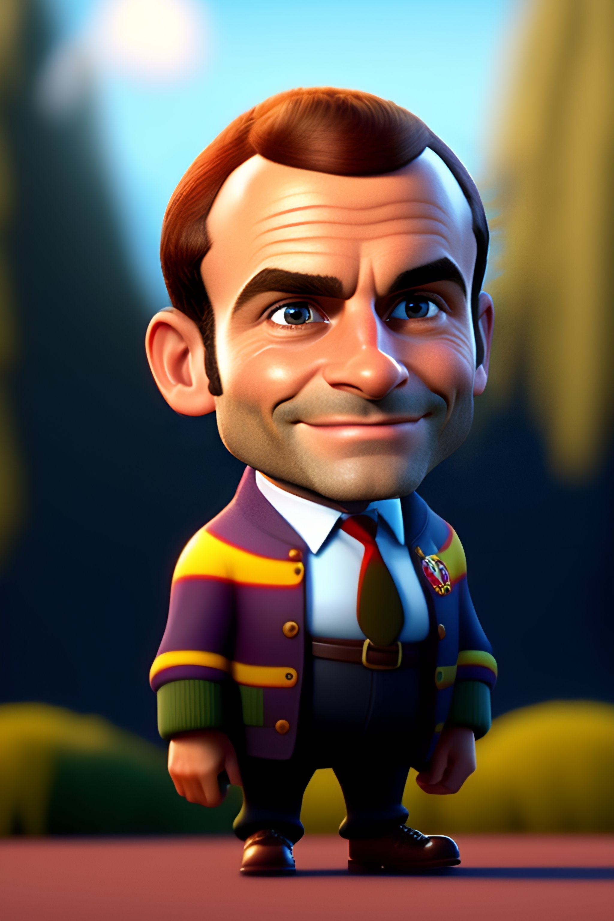 Lexica - Forest dwarf emmanuel macron as a pixar disney character ...