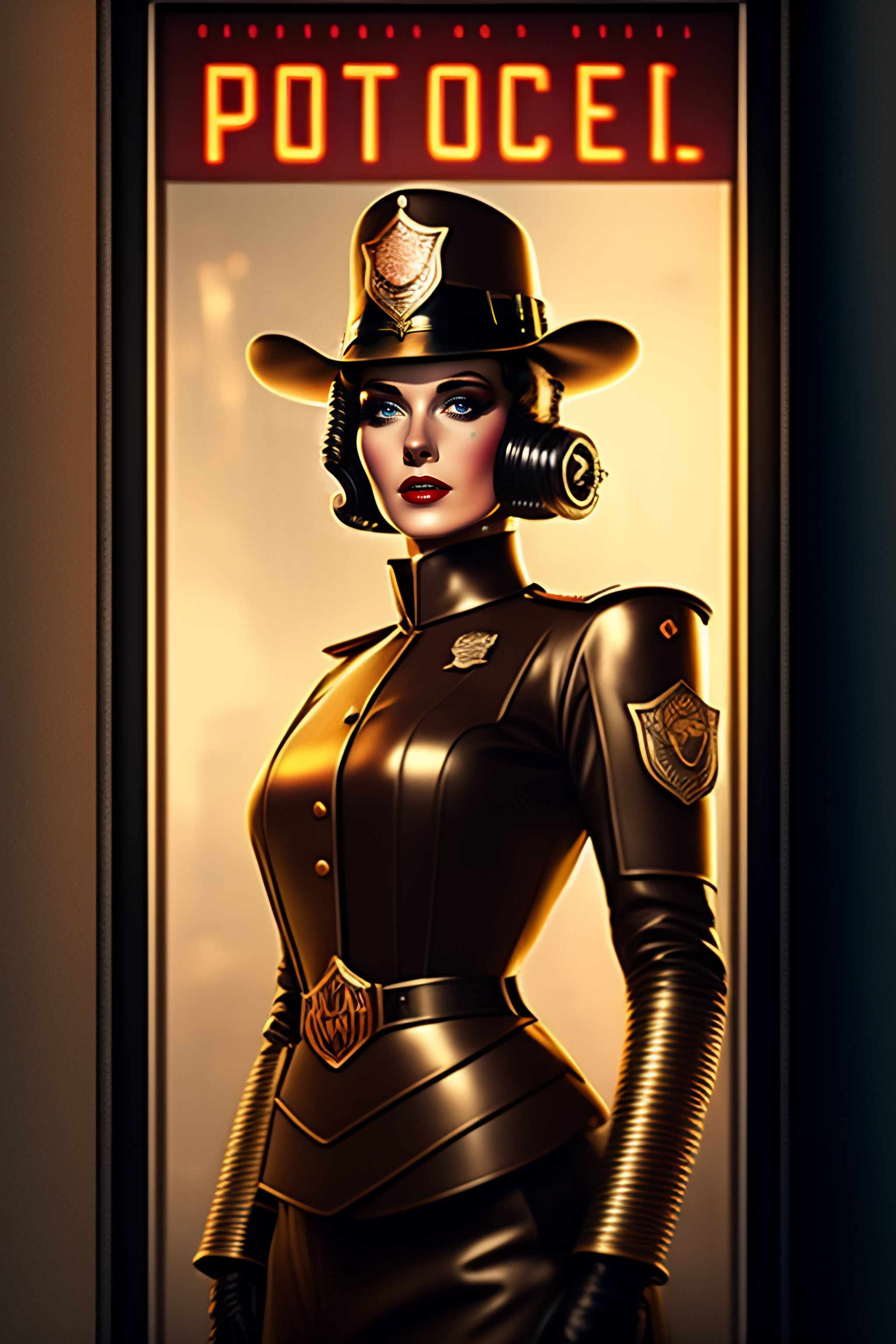 Lexica - Vintage Medium Shot 1920's Poster, Futuristic electronik ...