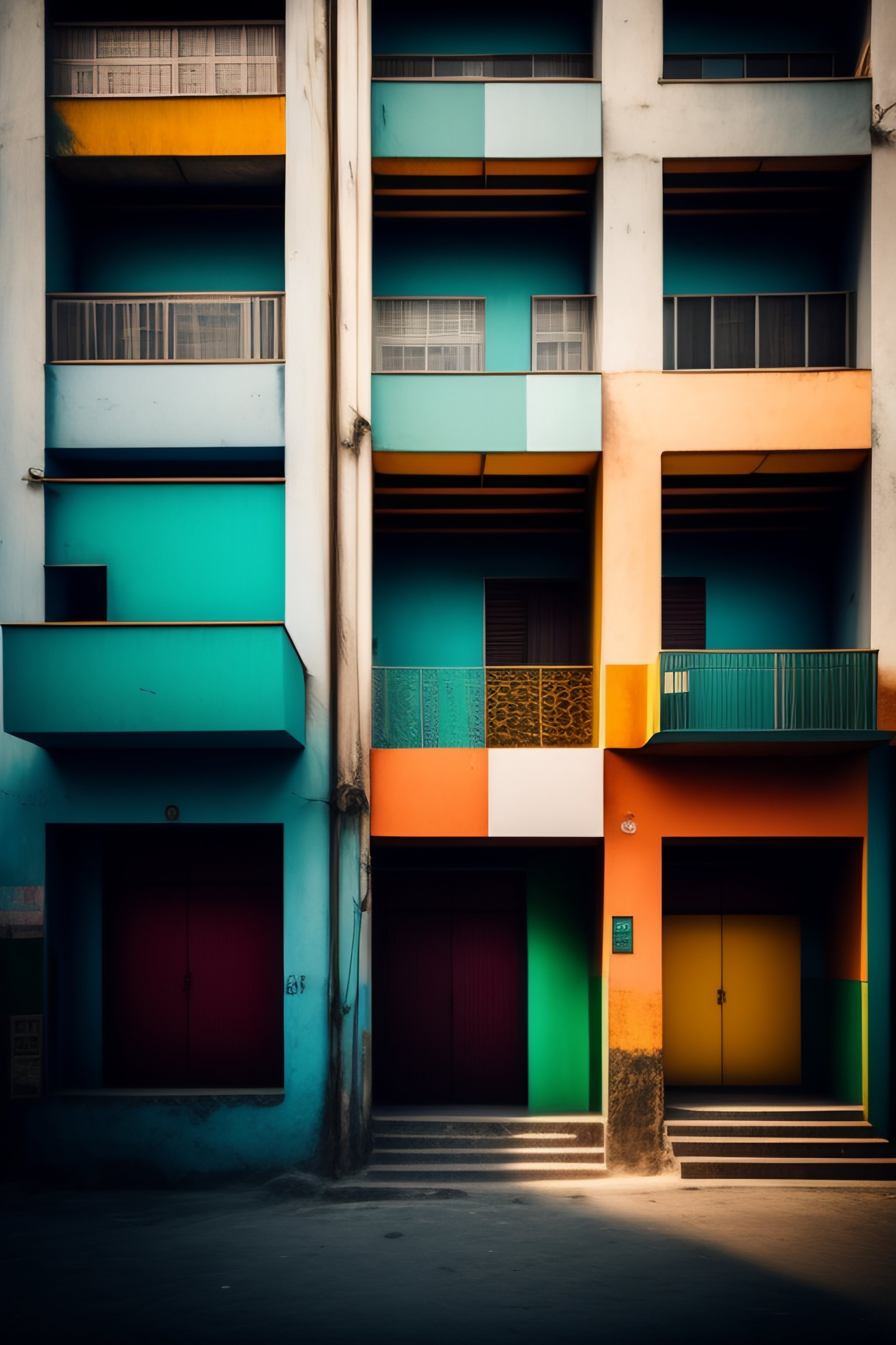 Lexica - Photography, Portrait, 30mm, favela, modernist architecture