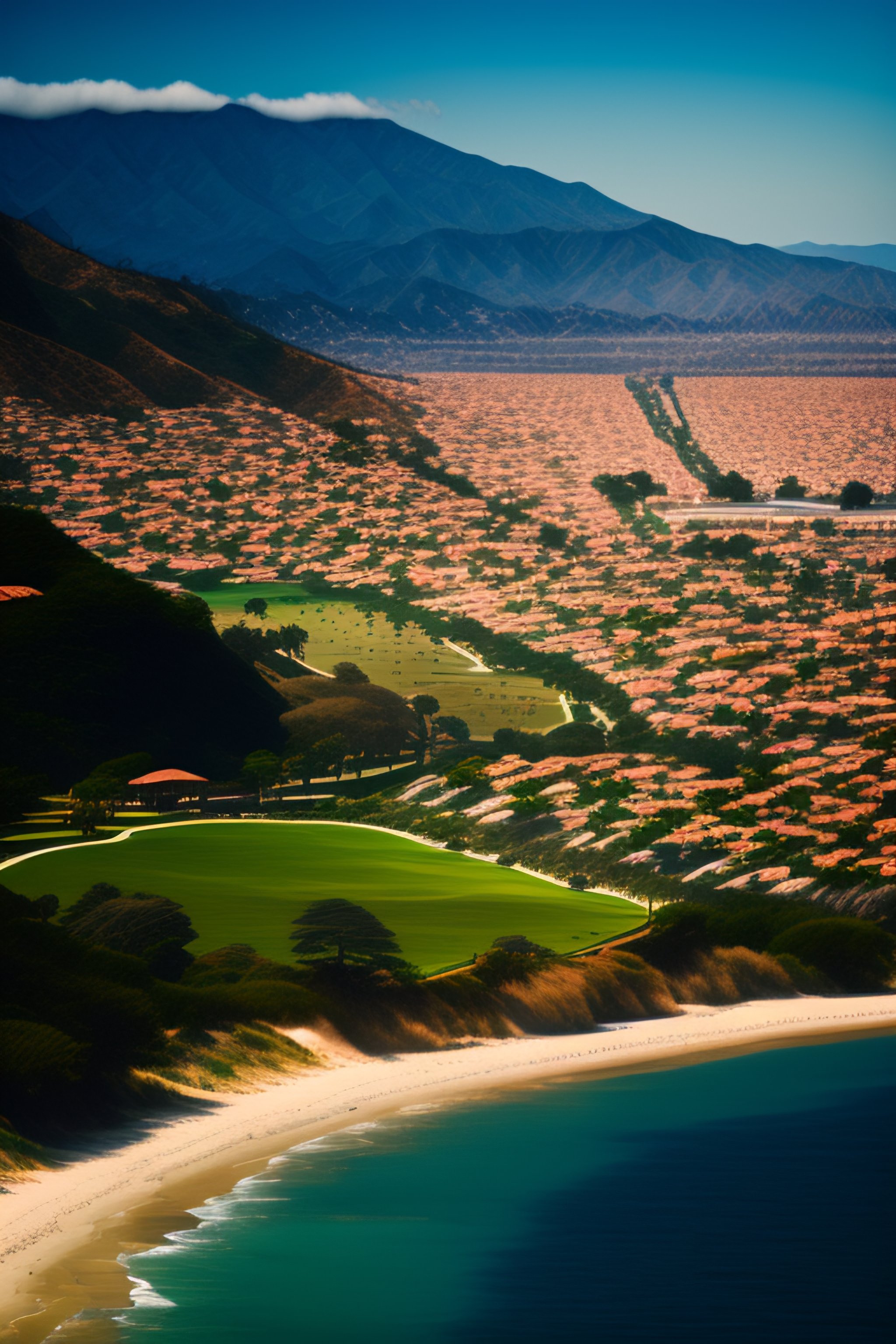 Lexica - Beautiful photograph of Santa Barbara taken on portra 400