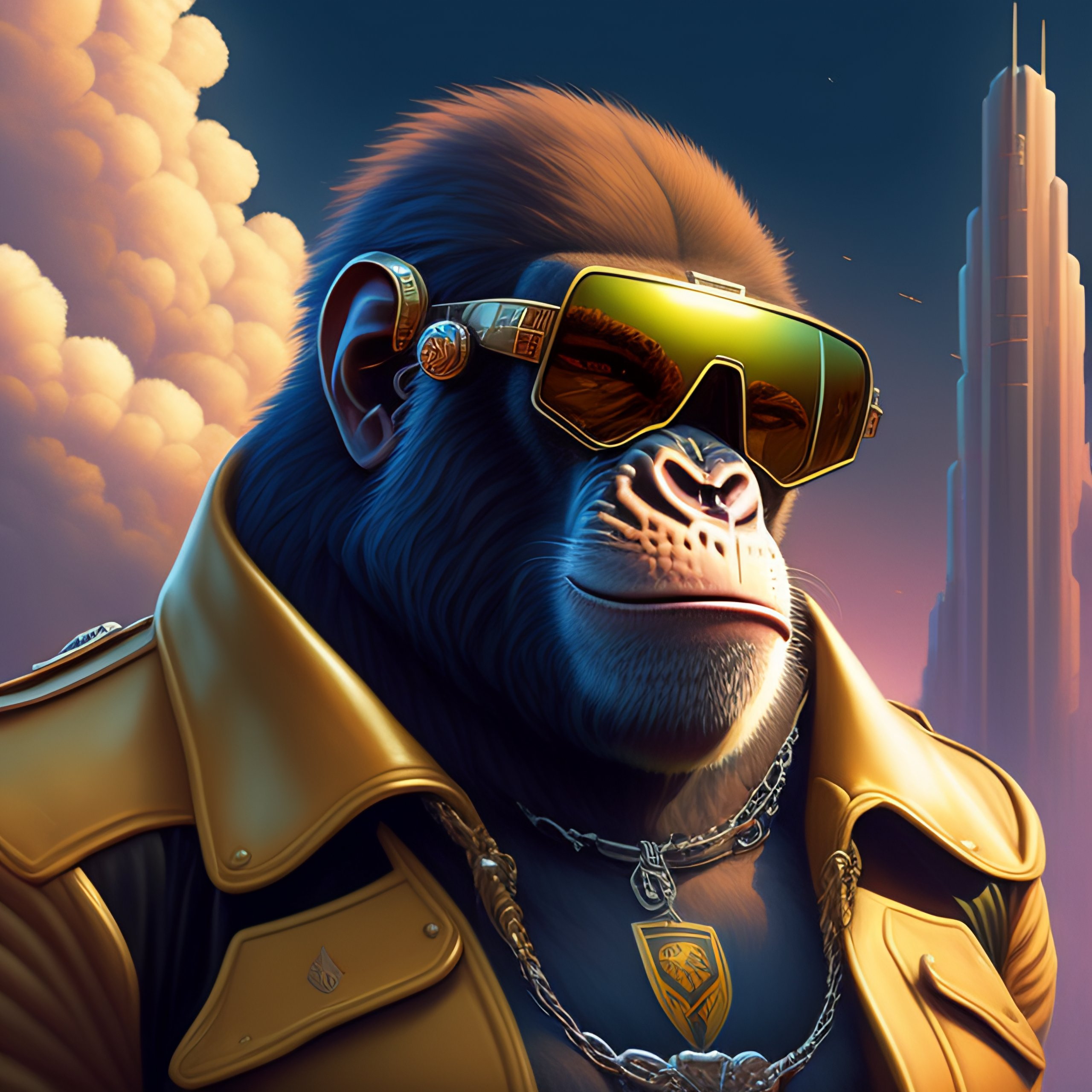 Lexica - Winston the ape from overwatch, square brim glasses, character ...