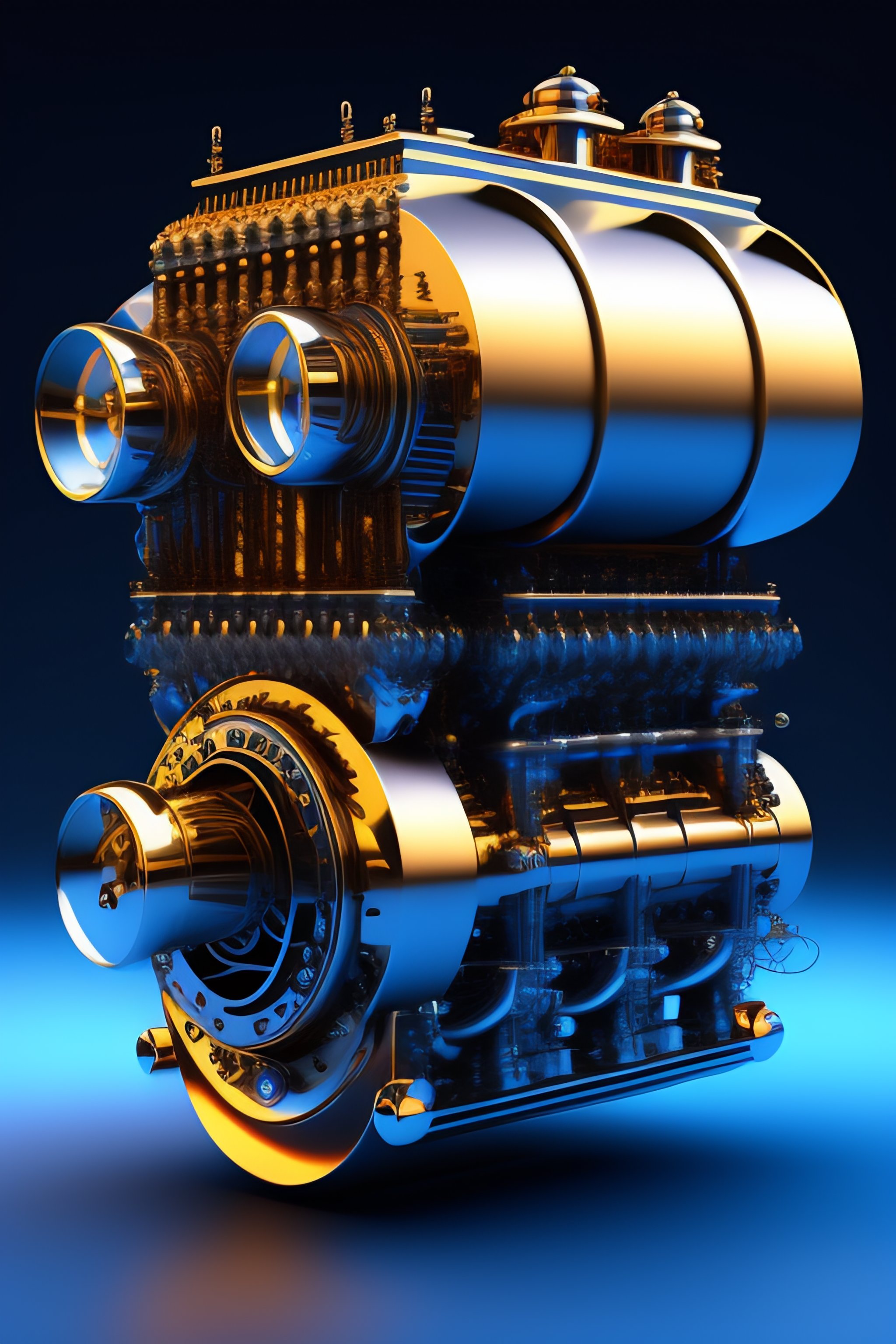 Lexica - Hologram of a futuristic engine