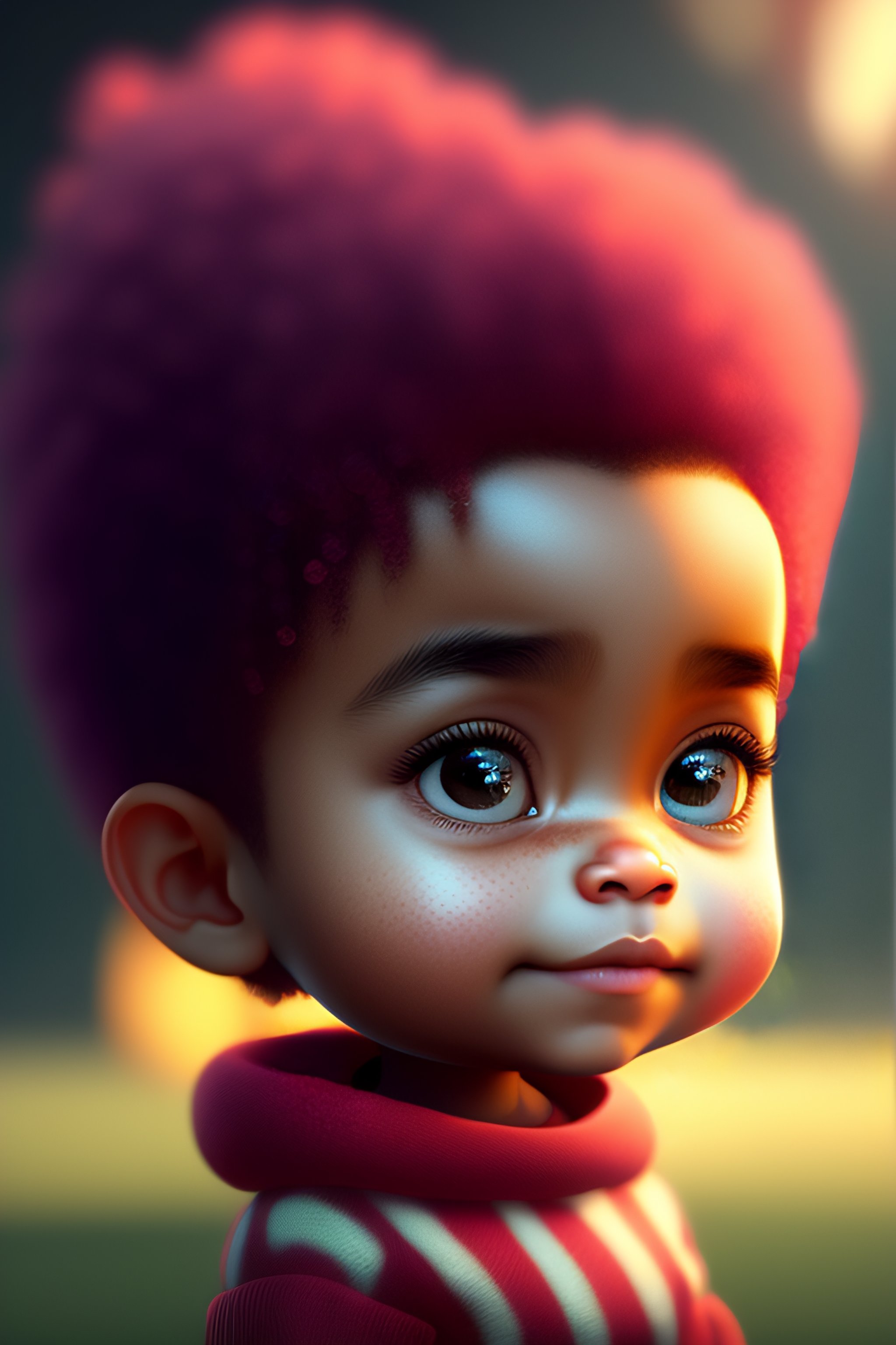 Lexica - Super cute, baby, pixar, portrait of carnage, dark background ...