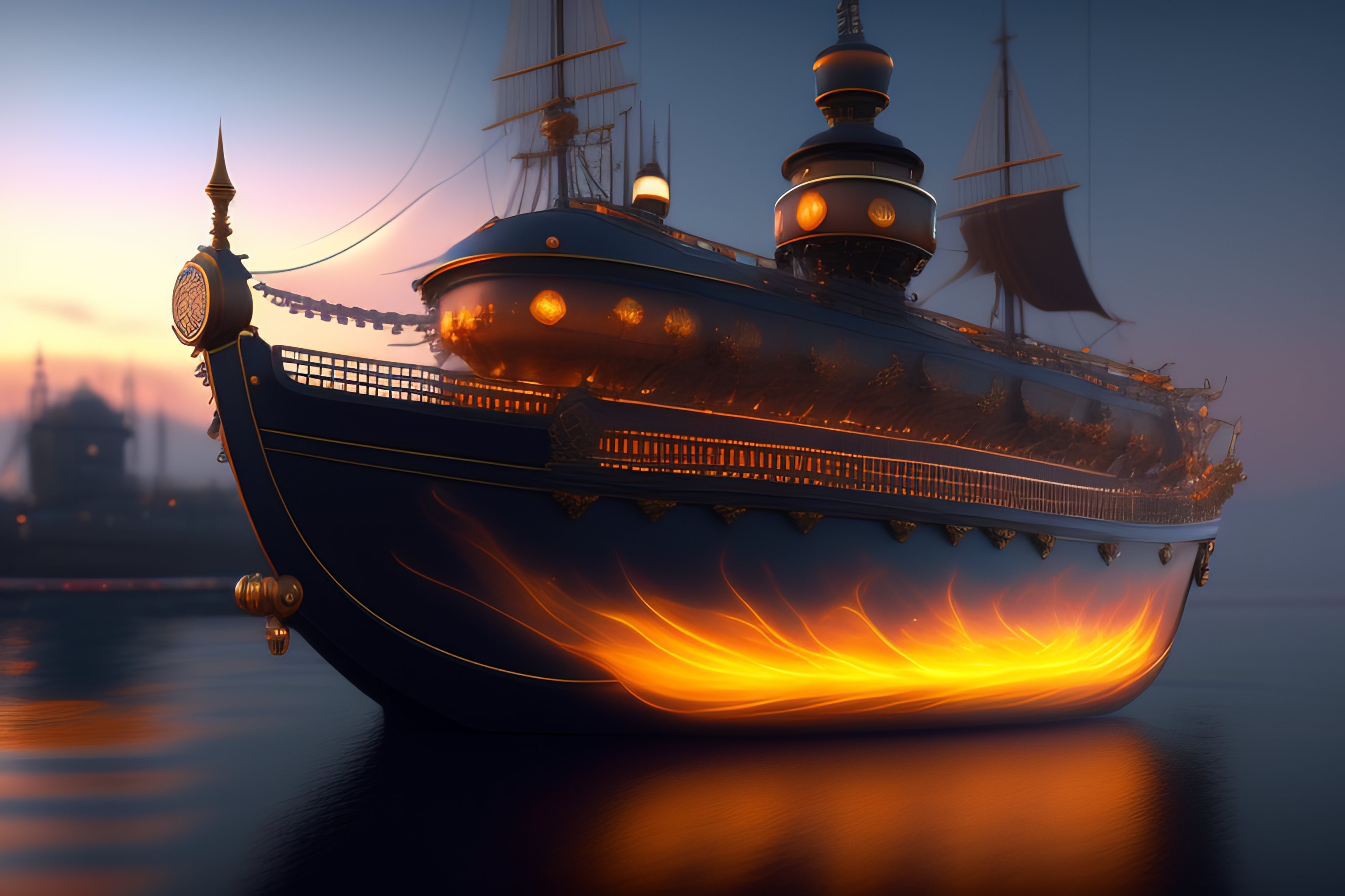 Lexica - A highly detailed matte painting of a glowing electrical ...