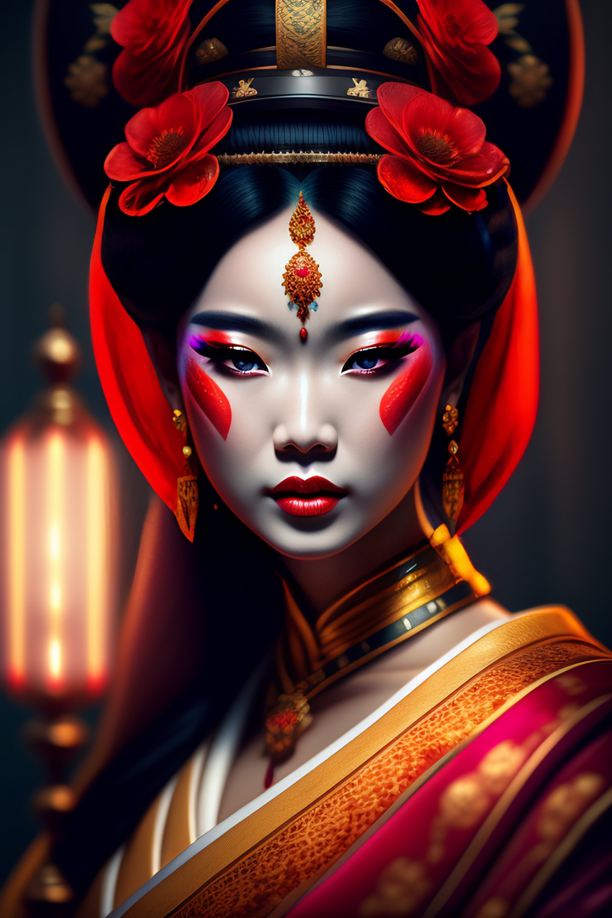 Lexica - Portrait art of undead geisha, detailed,intricate, full of ...
