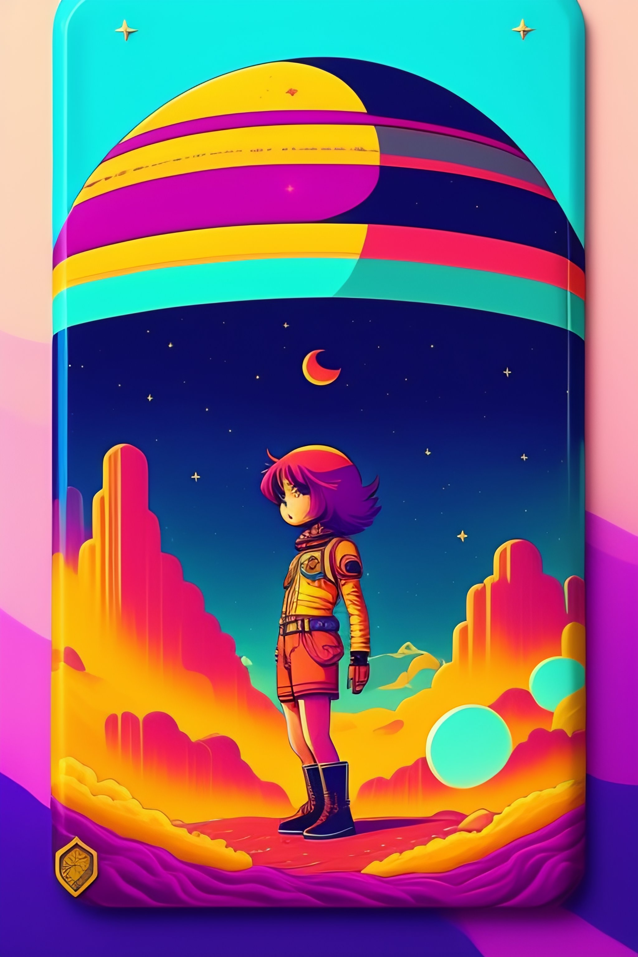 Lexica - 70s cartoon style photo of a huge savage skeleton in space ...