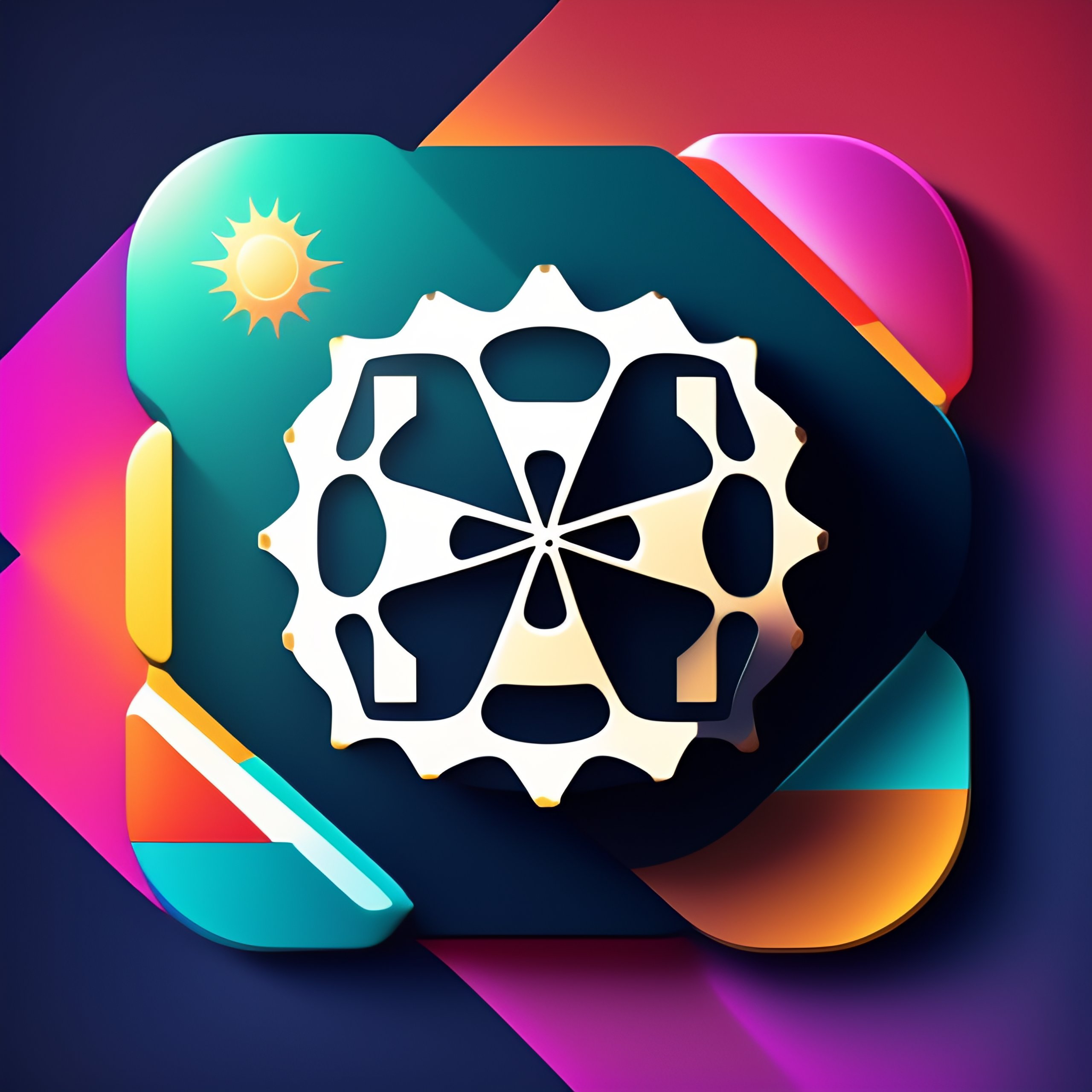 Lexica - Decentralization icon, highly detailed, vector art