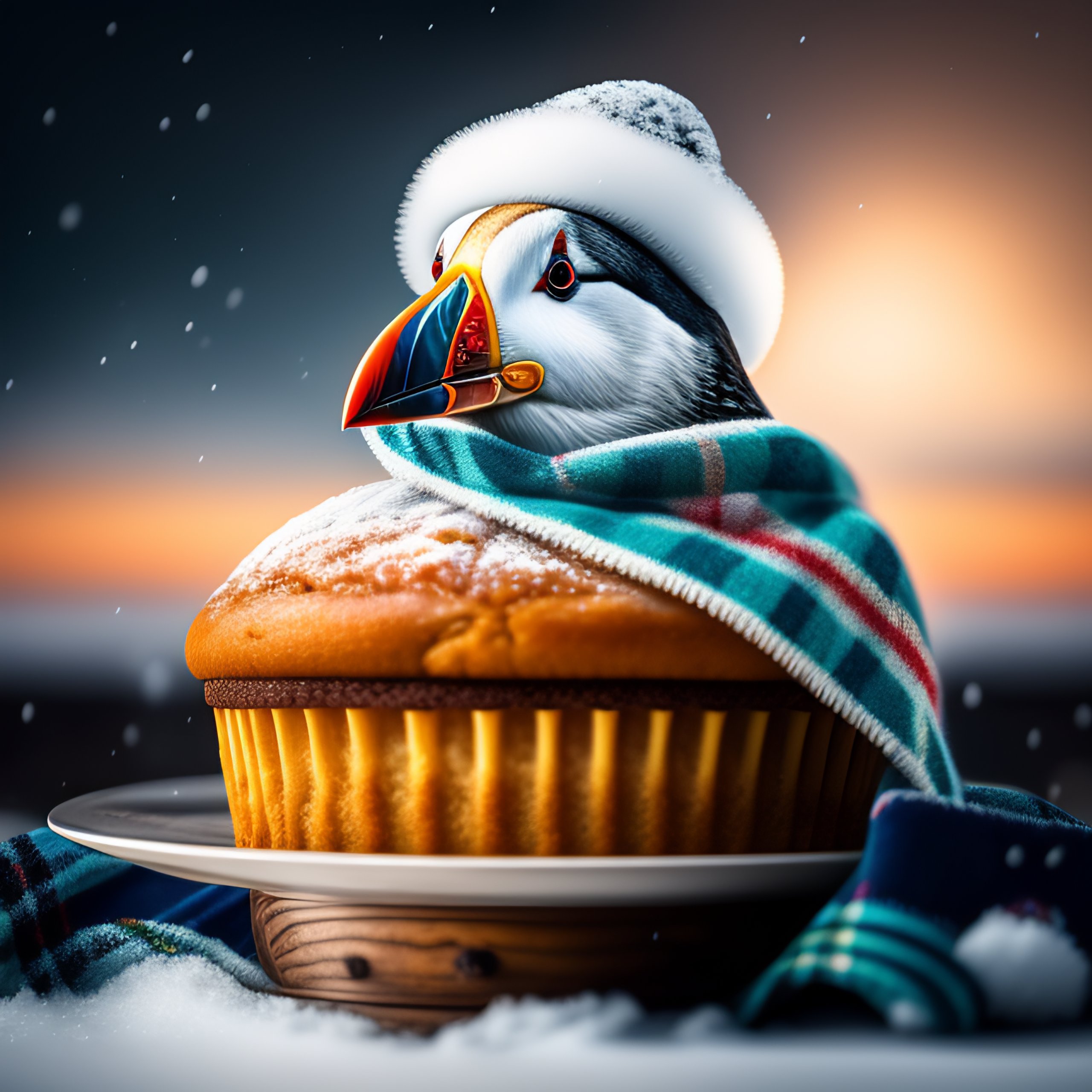 Lexica - Beautiful and bright advertising, painting of a puffin in ...