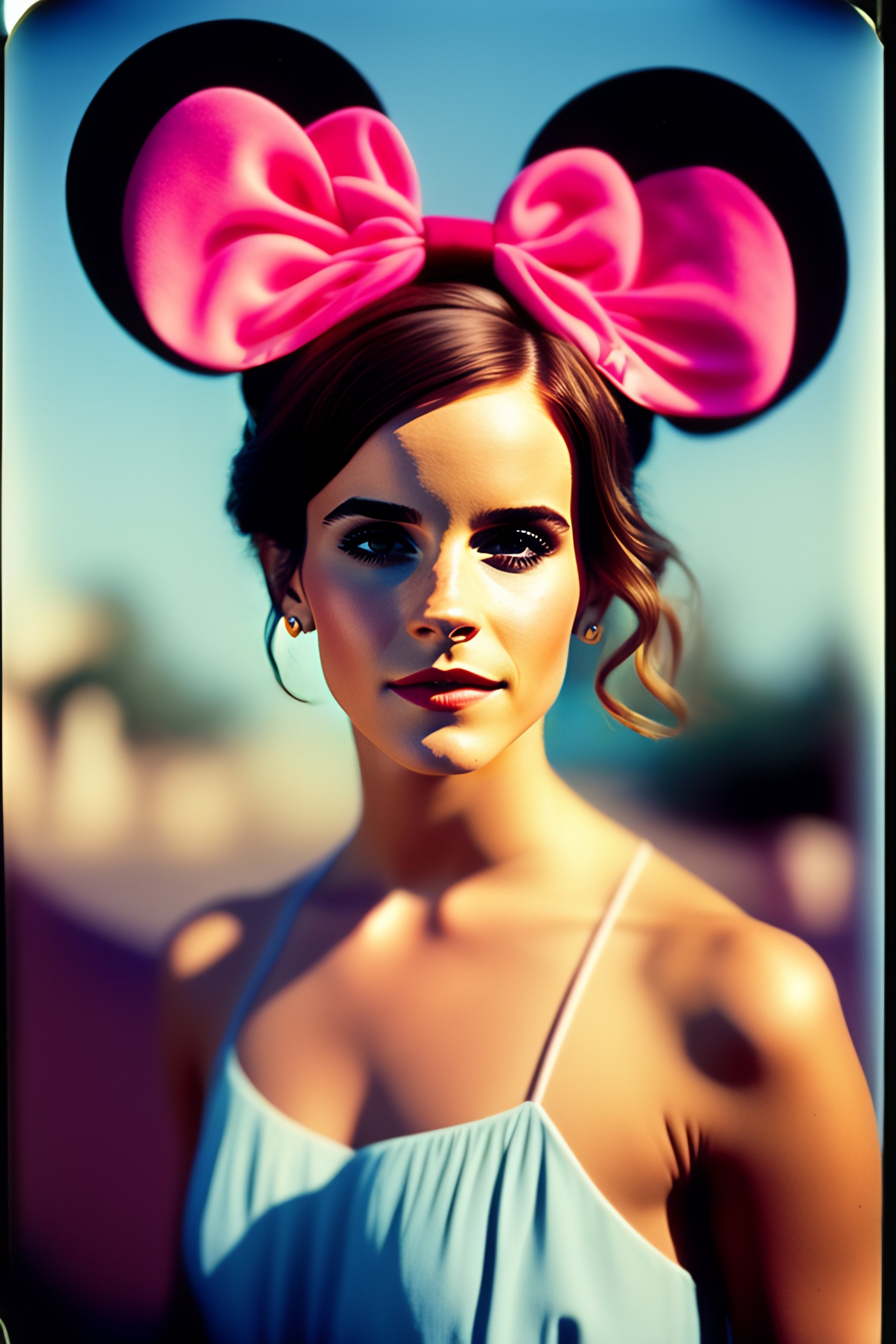 Lexica - Polaroid photo of a attractive Emma Watson in a loose tank top ...