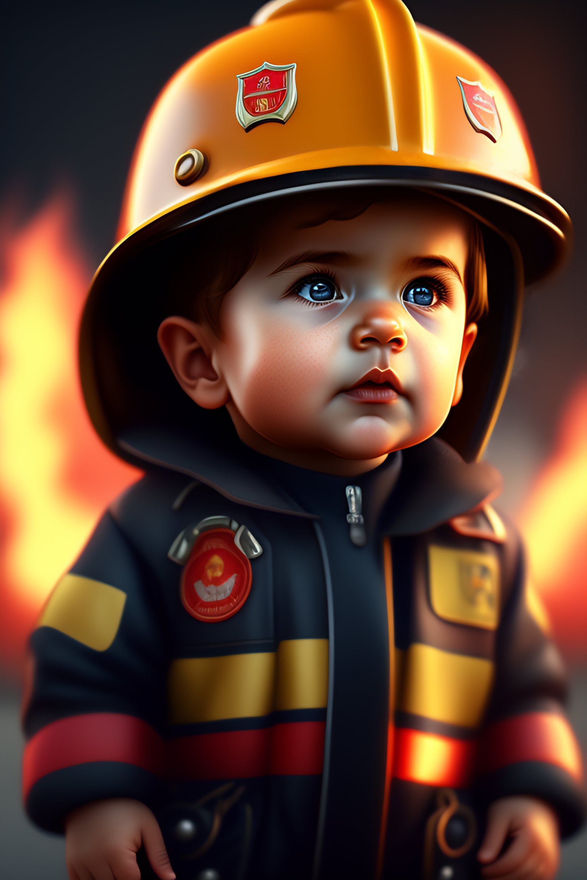 Lexica - Baby Fireman 1970,render, cgsociety, artstation trending ...
