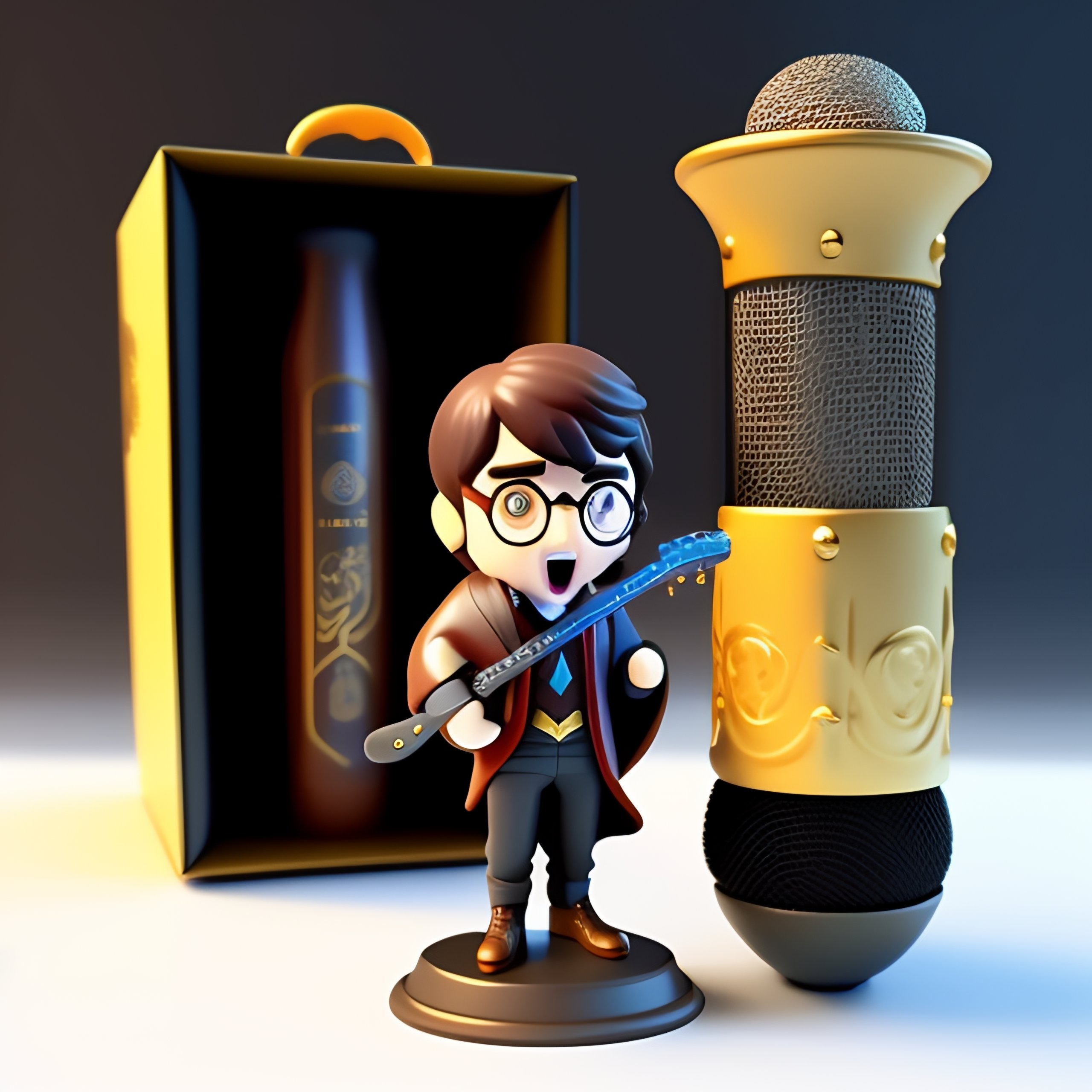 Lexica - Harry Potter wizard rock singing microphone funko realistic 3d ...