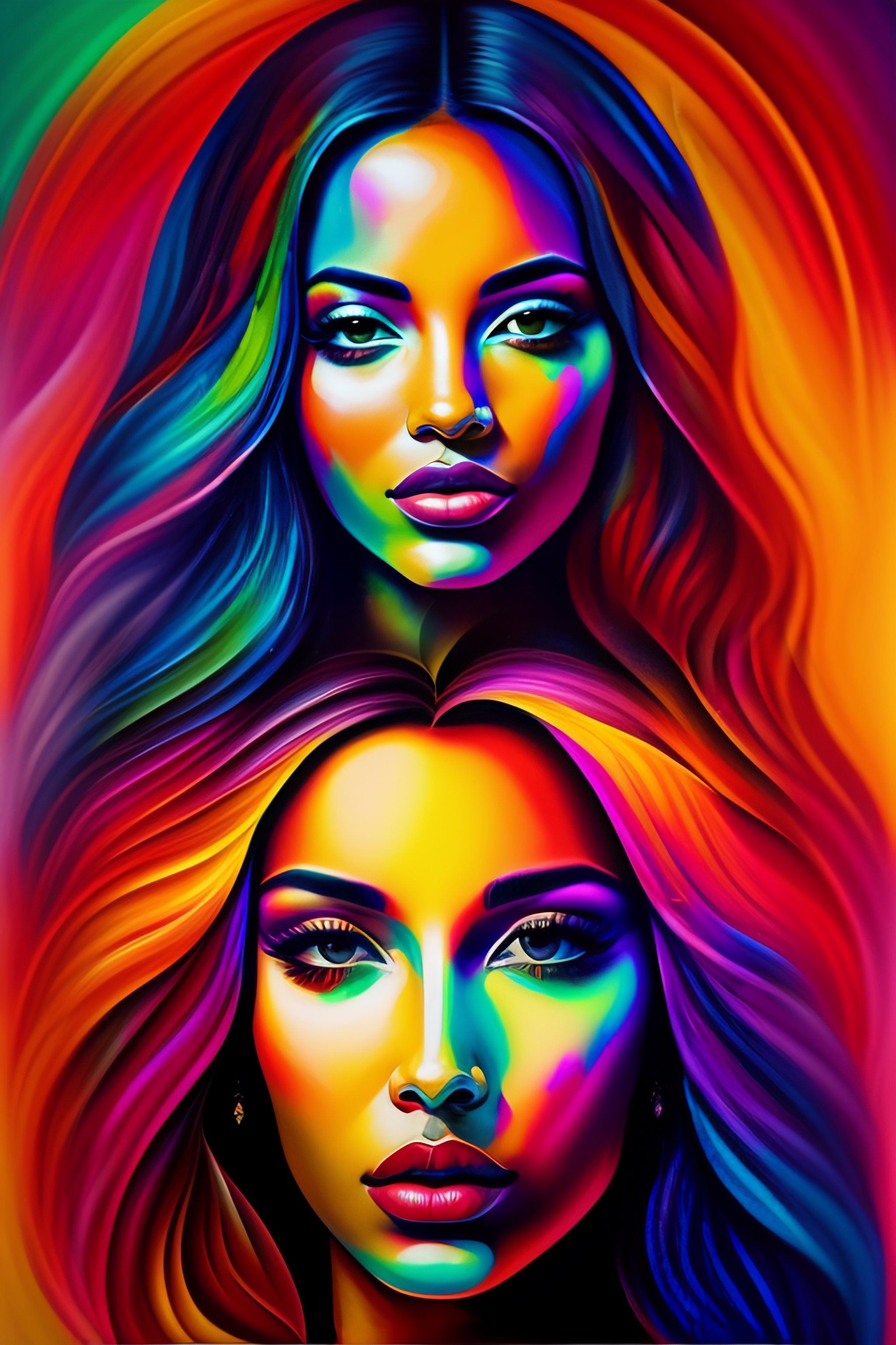 Lexica - Beautiful portrait of a female latina abstract expressionism ...