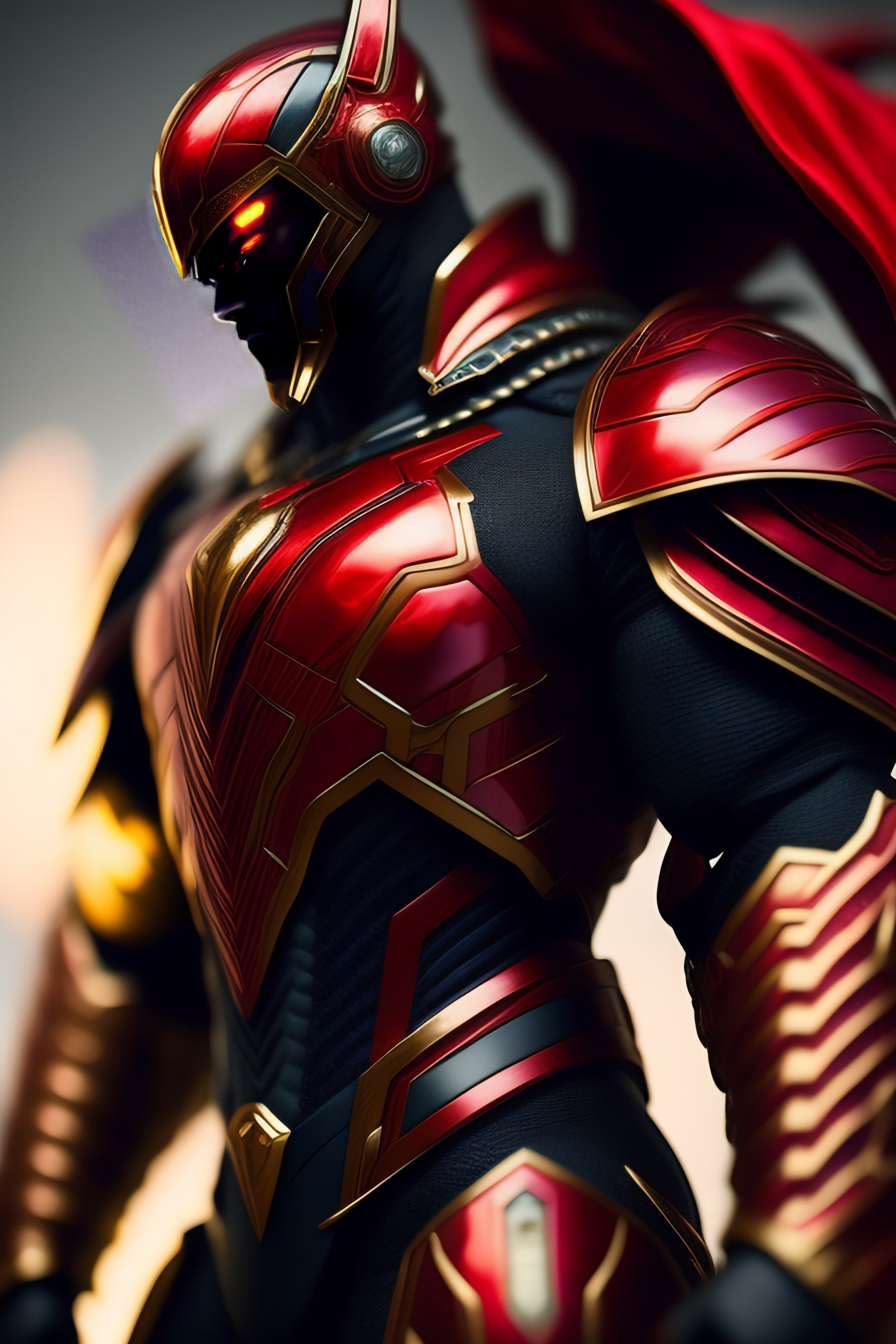 Lexica - The conqueror super villain, cyborg, robotic armor crimson ...