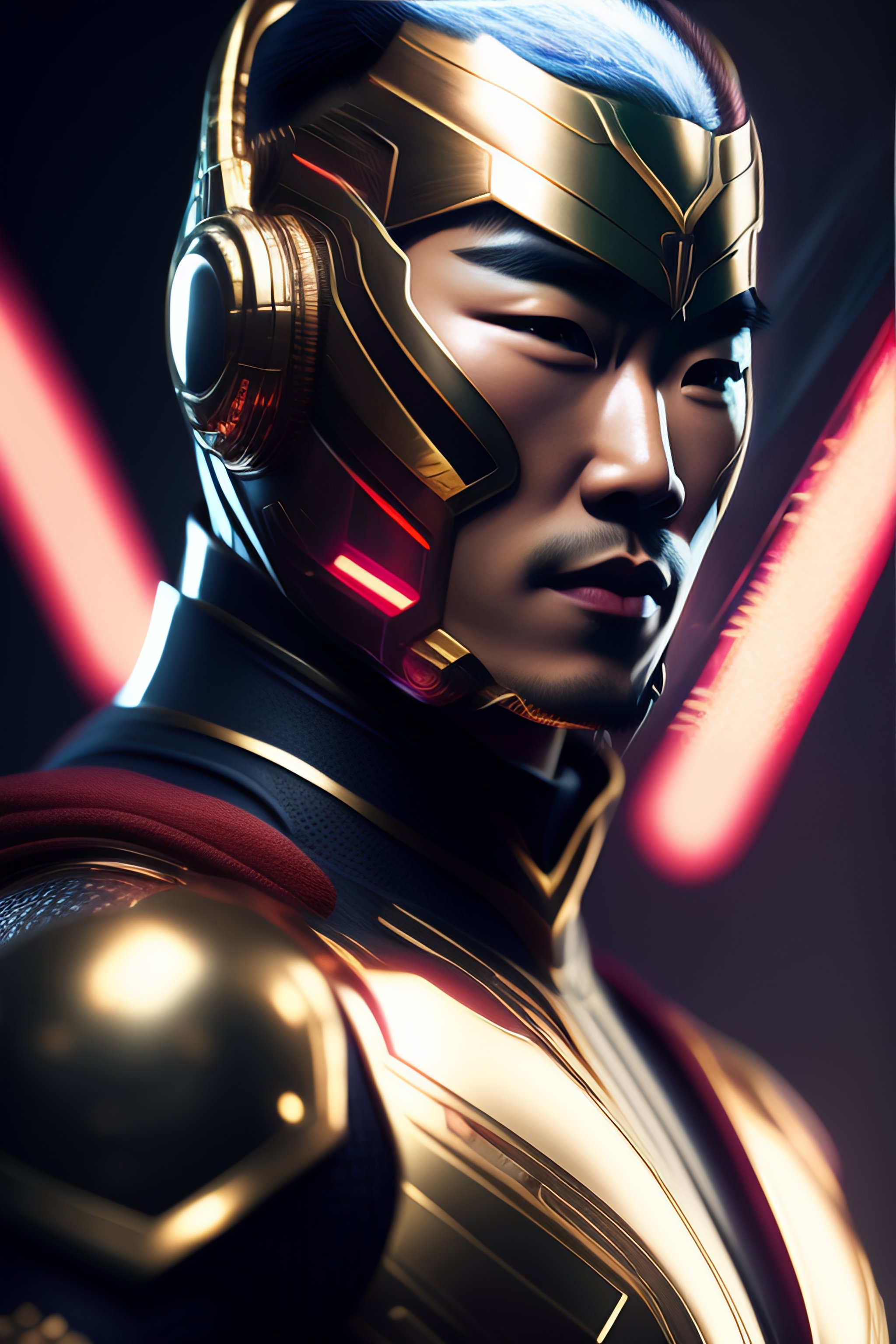 Lexica - Asian man in a cyber armor, hyper detailed, hyper realistic ...