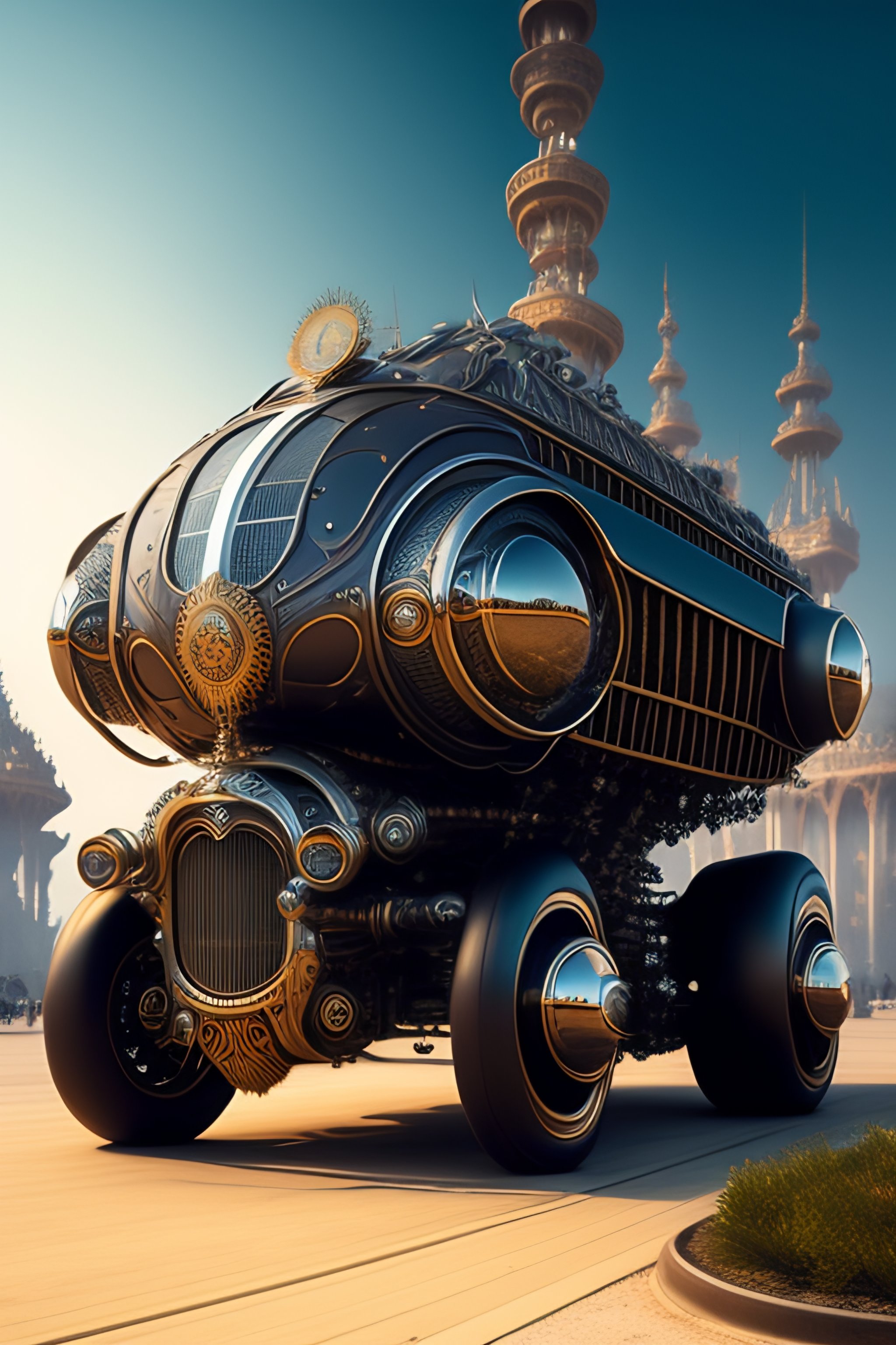 Lexica - Biomechanical steampunk vehicle reminiscent of fast sportscar ...