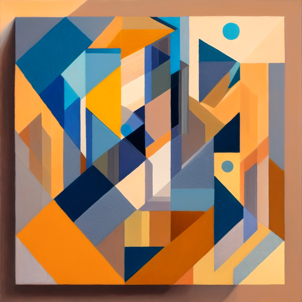 Lexica - Cubist abstract graphic with a palette inspired by Pablo ...